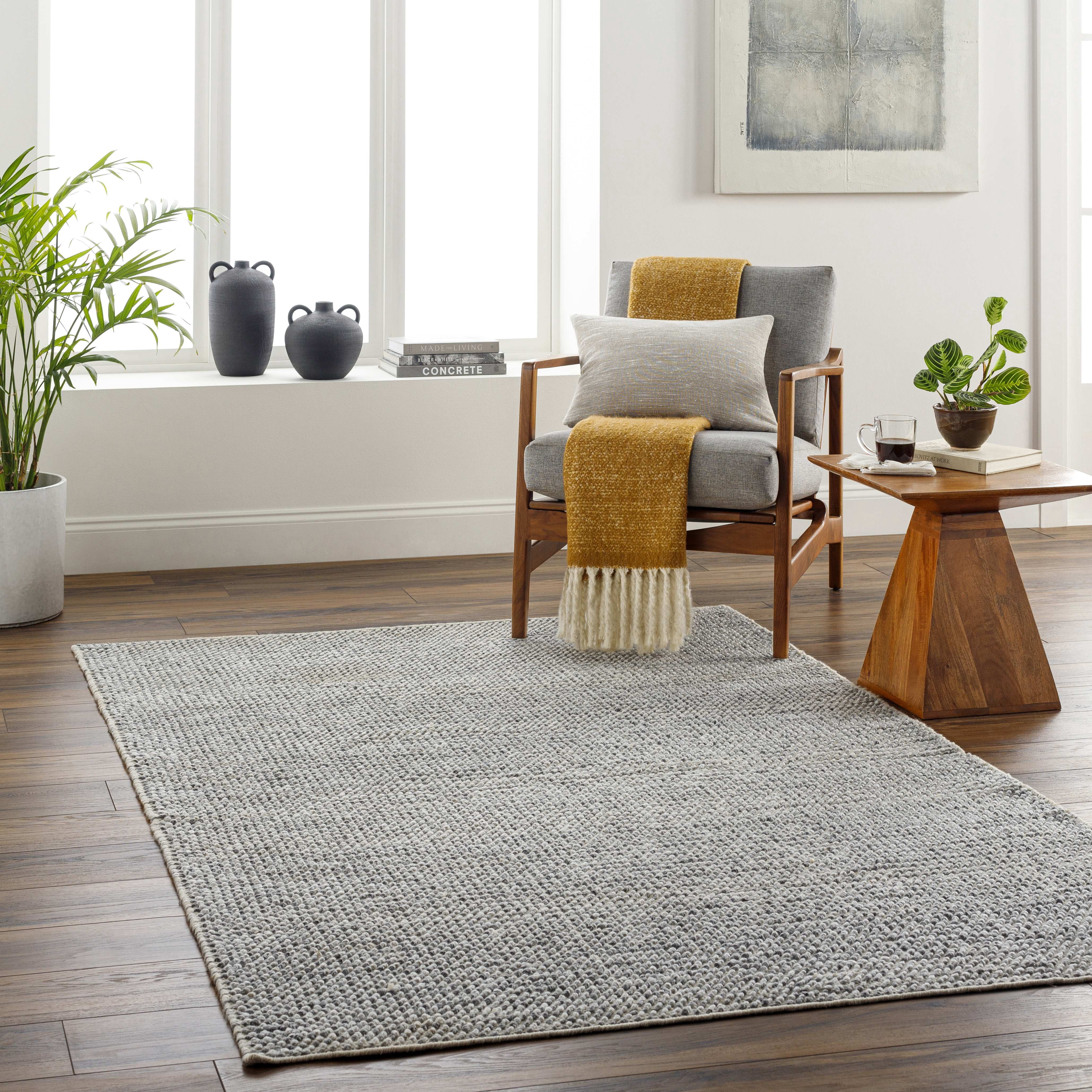 Mark&Day Area Rugs, 6x9 Kirwin Modern Gray Beige Area Rug (6' x 9 ...