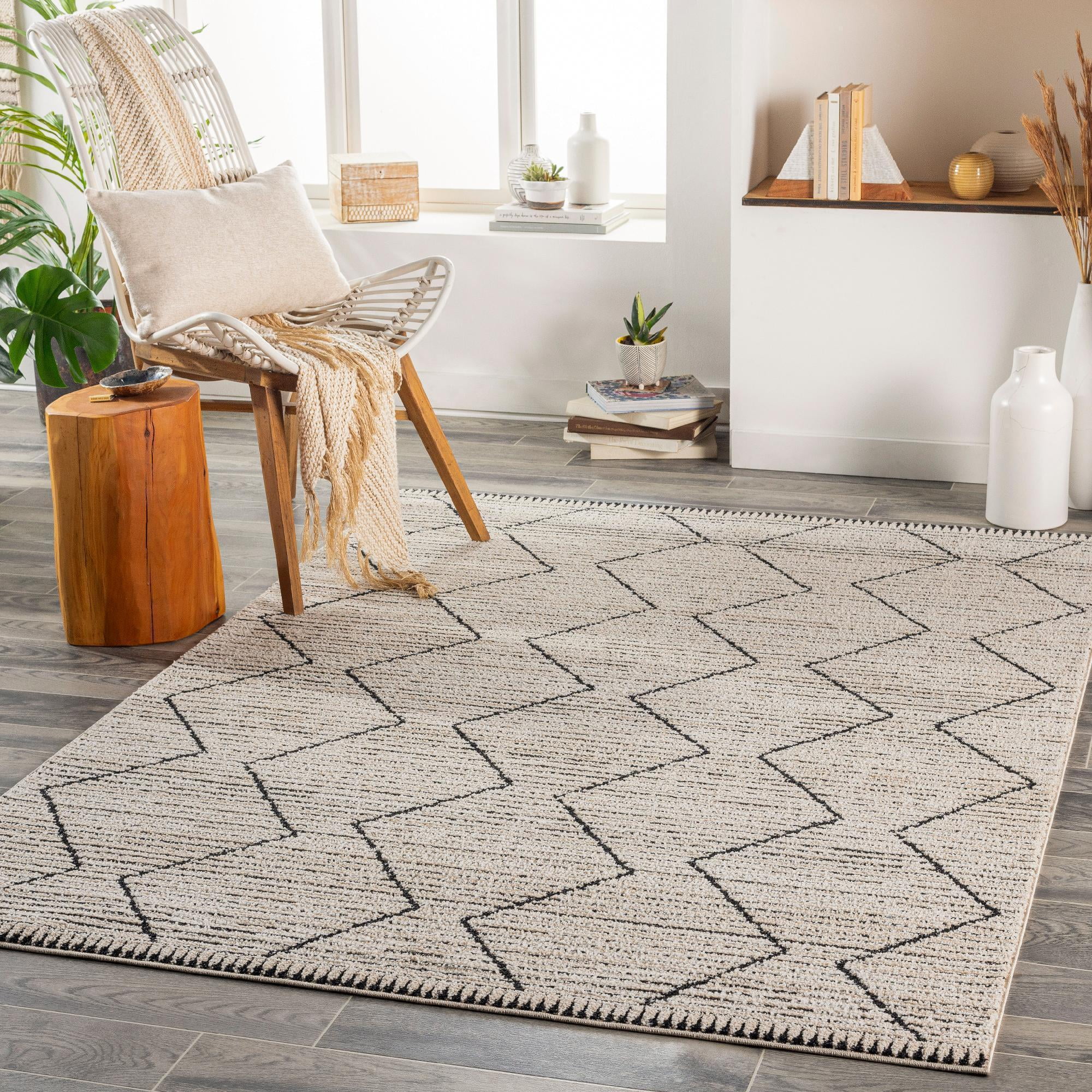Mark&Day Area Rugs, 6x9 Koma Global Charcoal Area Rug, Grey Beige ...