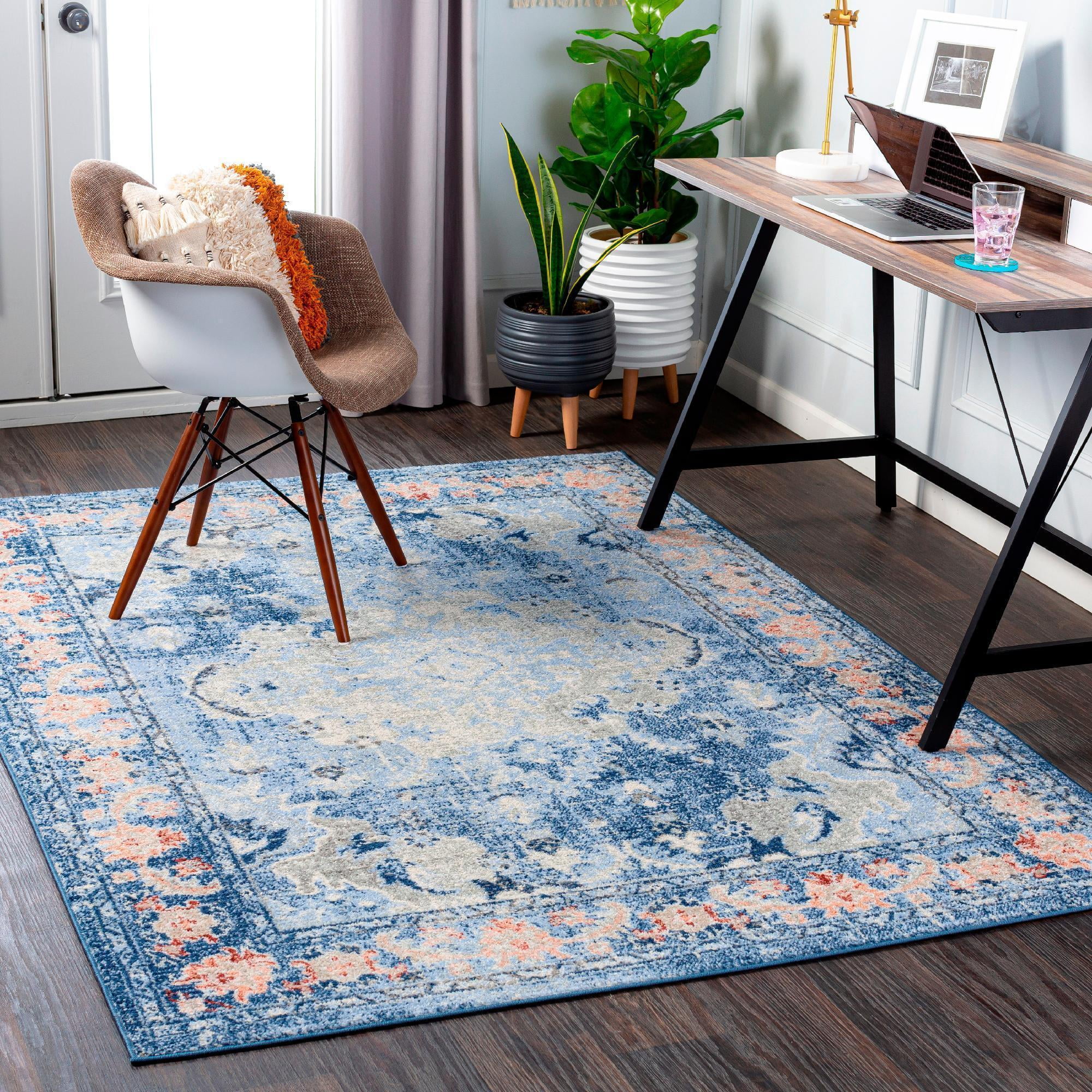 Mark&Day Area Rugs, 6x9 Kreijl Traditional Light Blue Area Rug (6'7" x ...