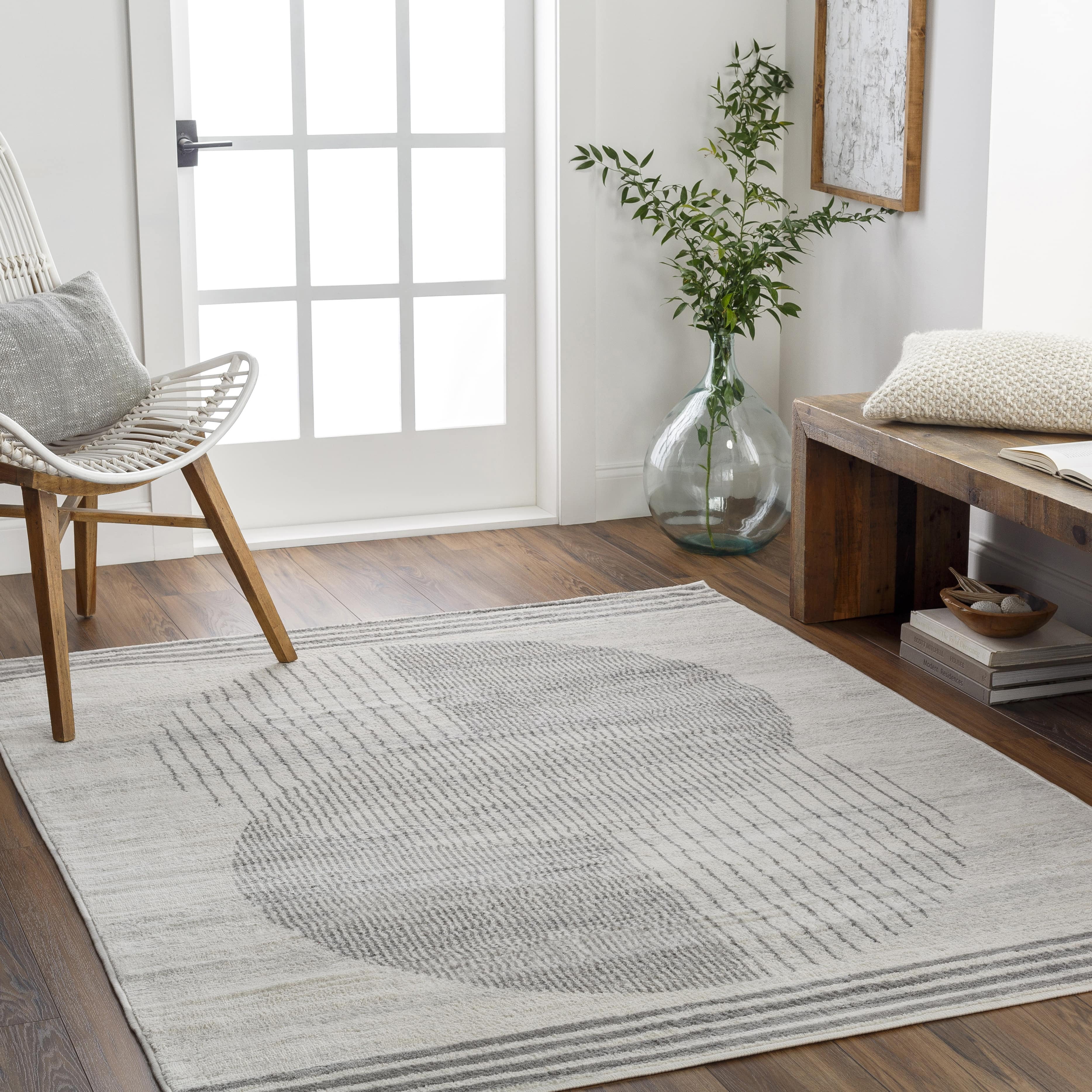 Mark&Day Area Rugs, 6x9 Lakin Modern Gray Area Rug (6'7" x 9 ...