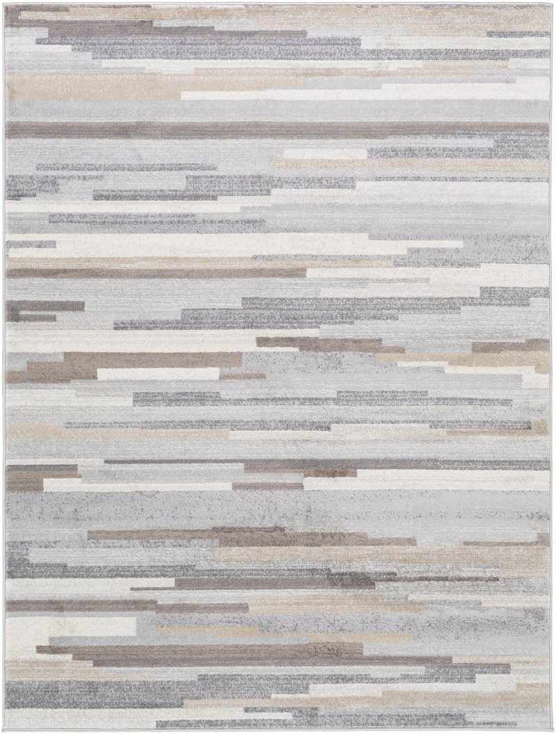 Mark&Day Area Rugs, 6x9 Orvelte Modern Medium Gray/Tan/White Area Rug ...