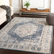 Mark&Day Area Rugs, 6x9 Lawn Traditional Charcoal Oval Area Rug (6'7" x ...