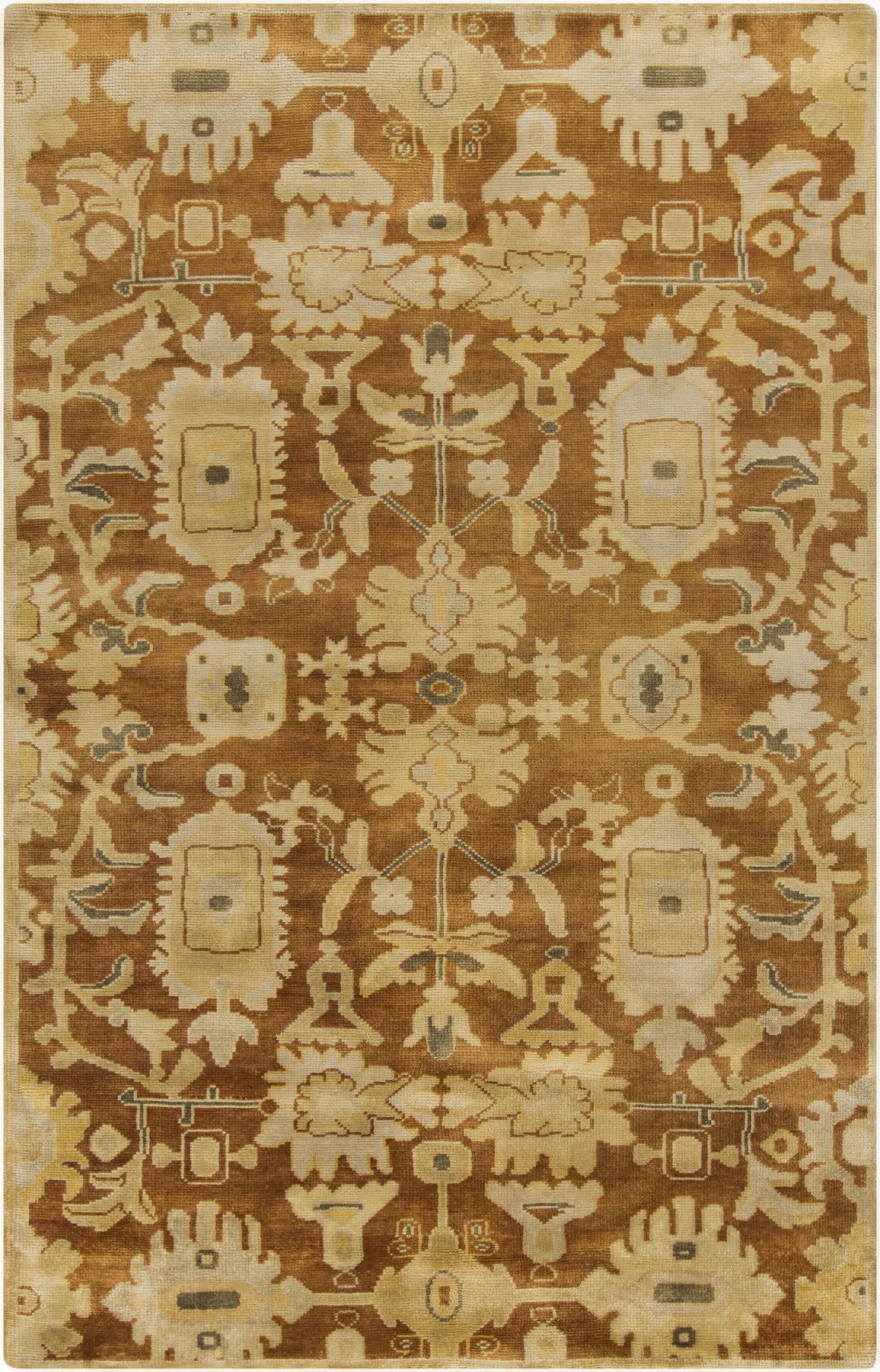 Mark&Day Area Rugs, 6x9 Posterenk Traditional Burnt Orange Area Rug (5 ...