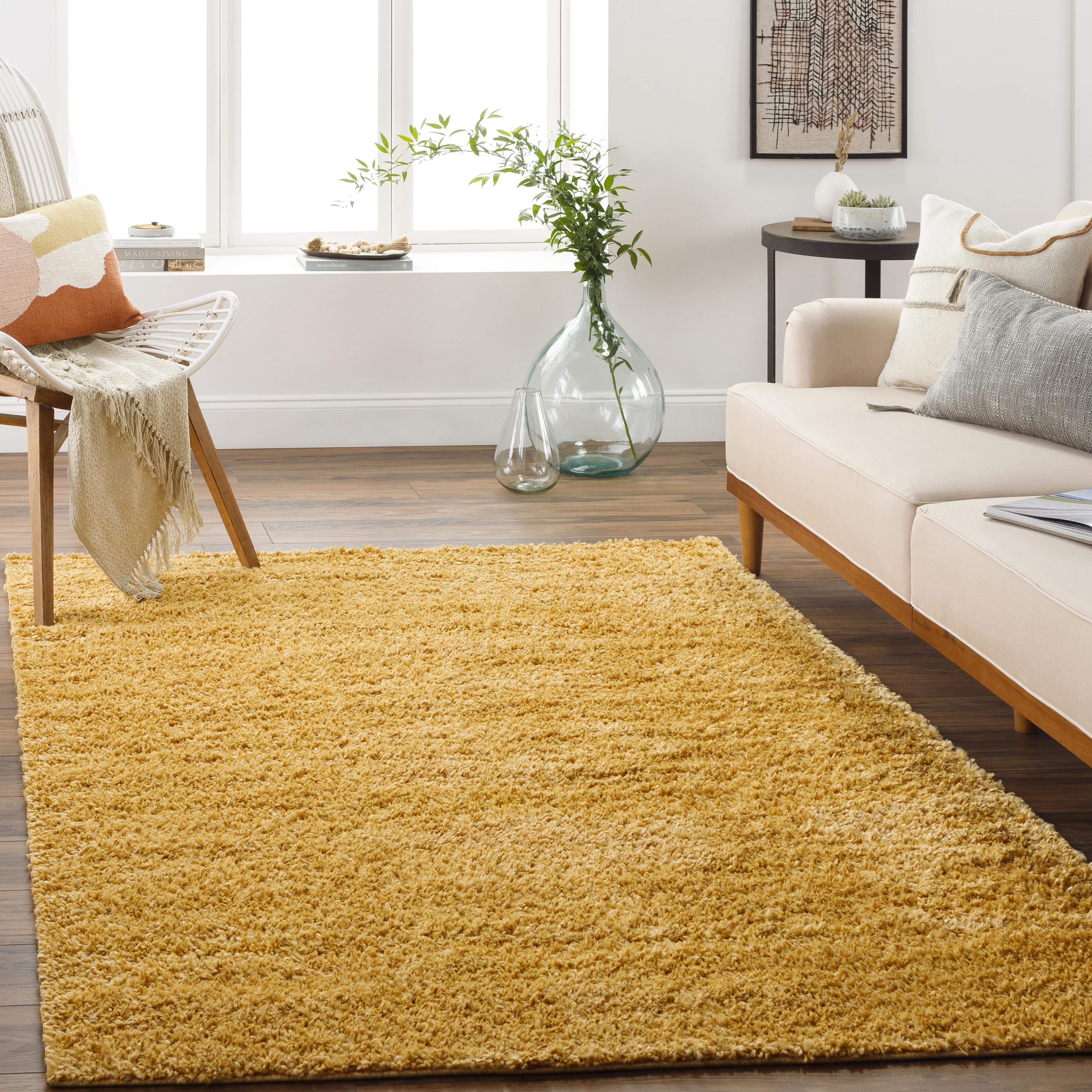 Mark&Day Area Rugs, 6x9 Vere Modern Bright Orange Area Rug (6'7" x 9 ...