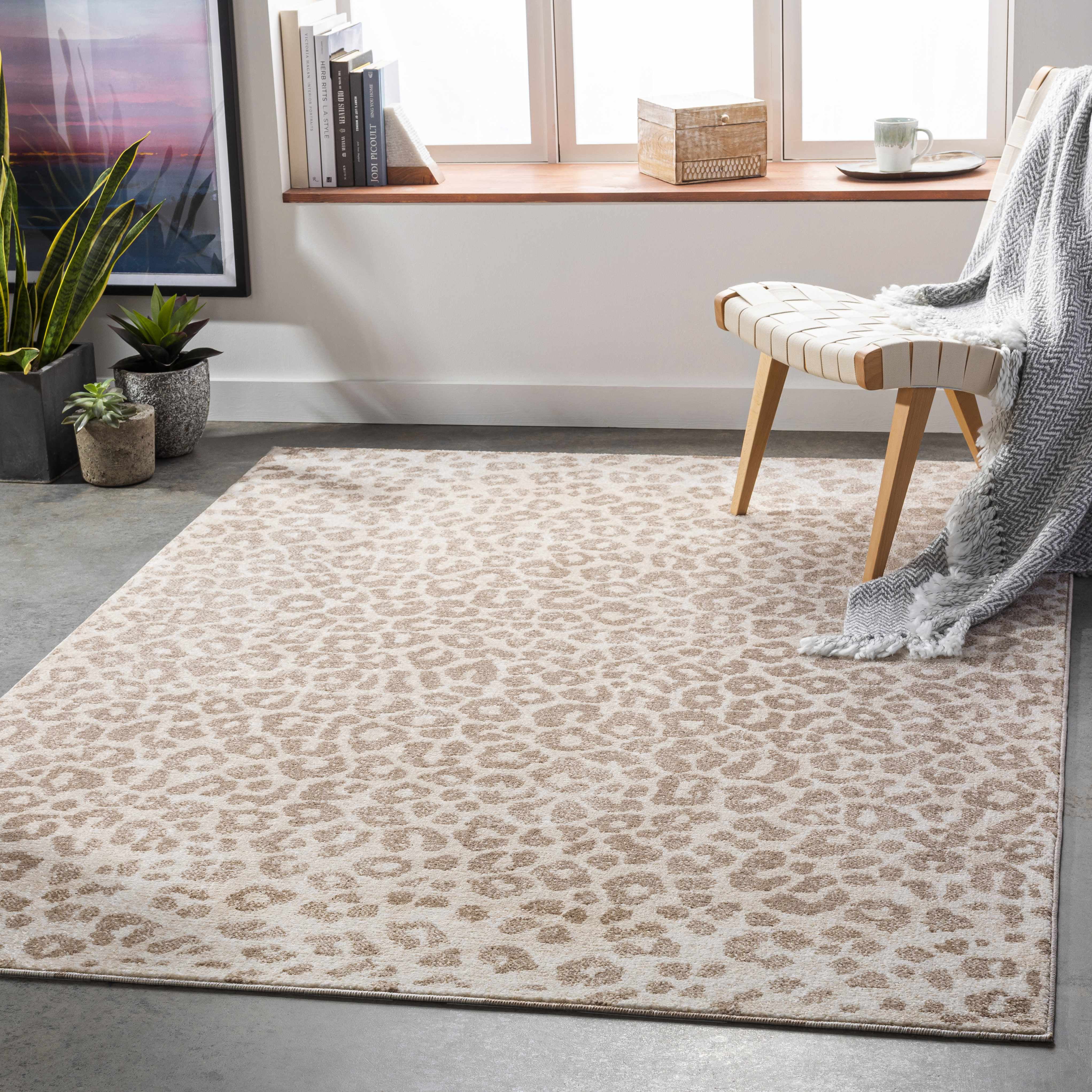 Mark Day Animal Print Rugs 7x9 Wamel Modern Cheetah Leopard Camel Area