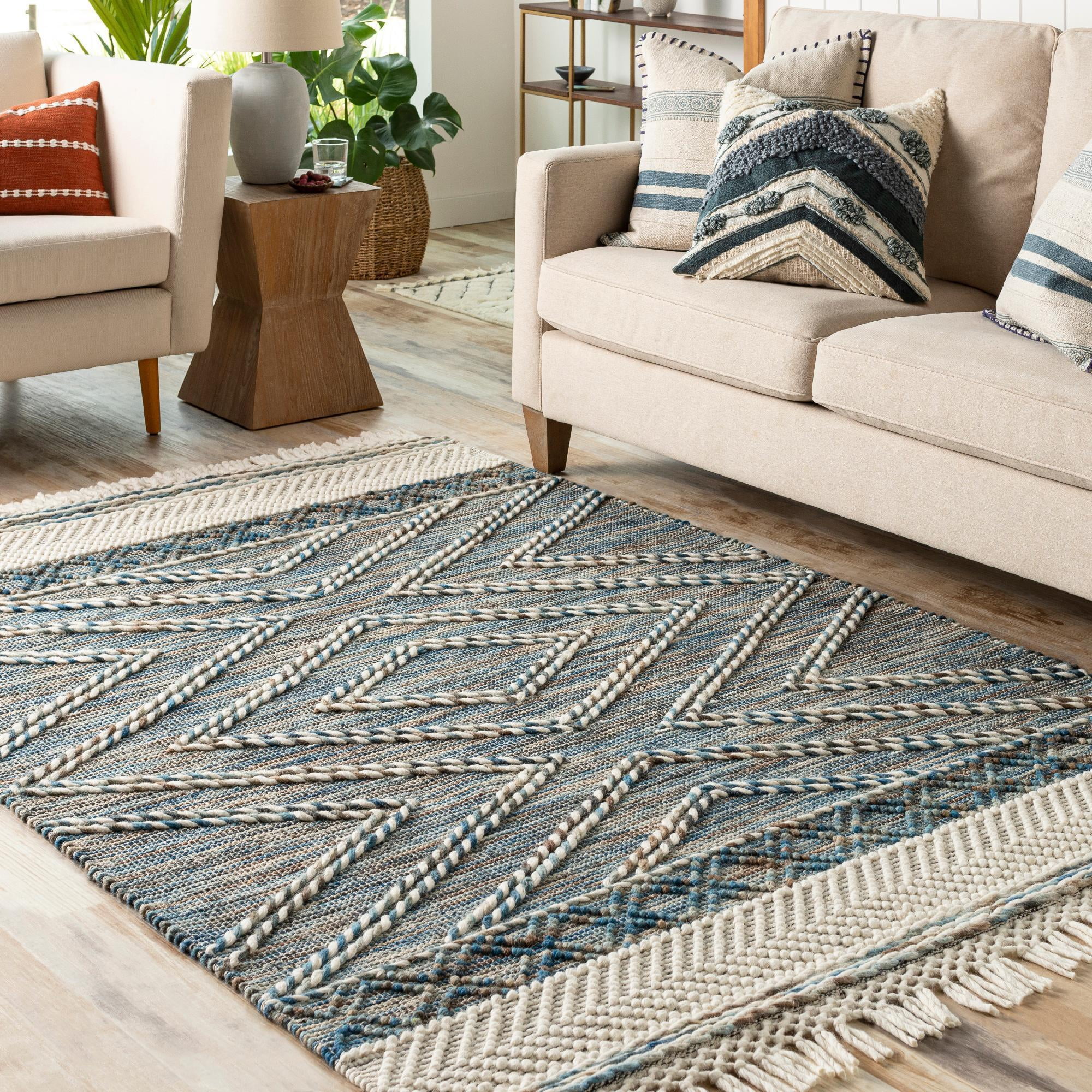 Mark&Day Area Rugs, 6x9 Winona Lake Cottage Navy Area Rug (6' x 9 ...