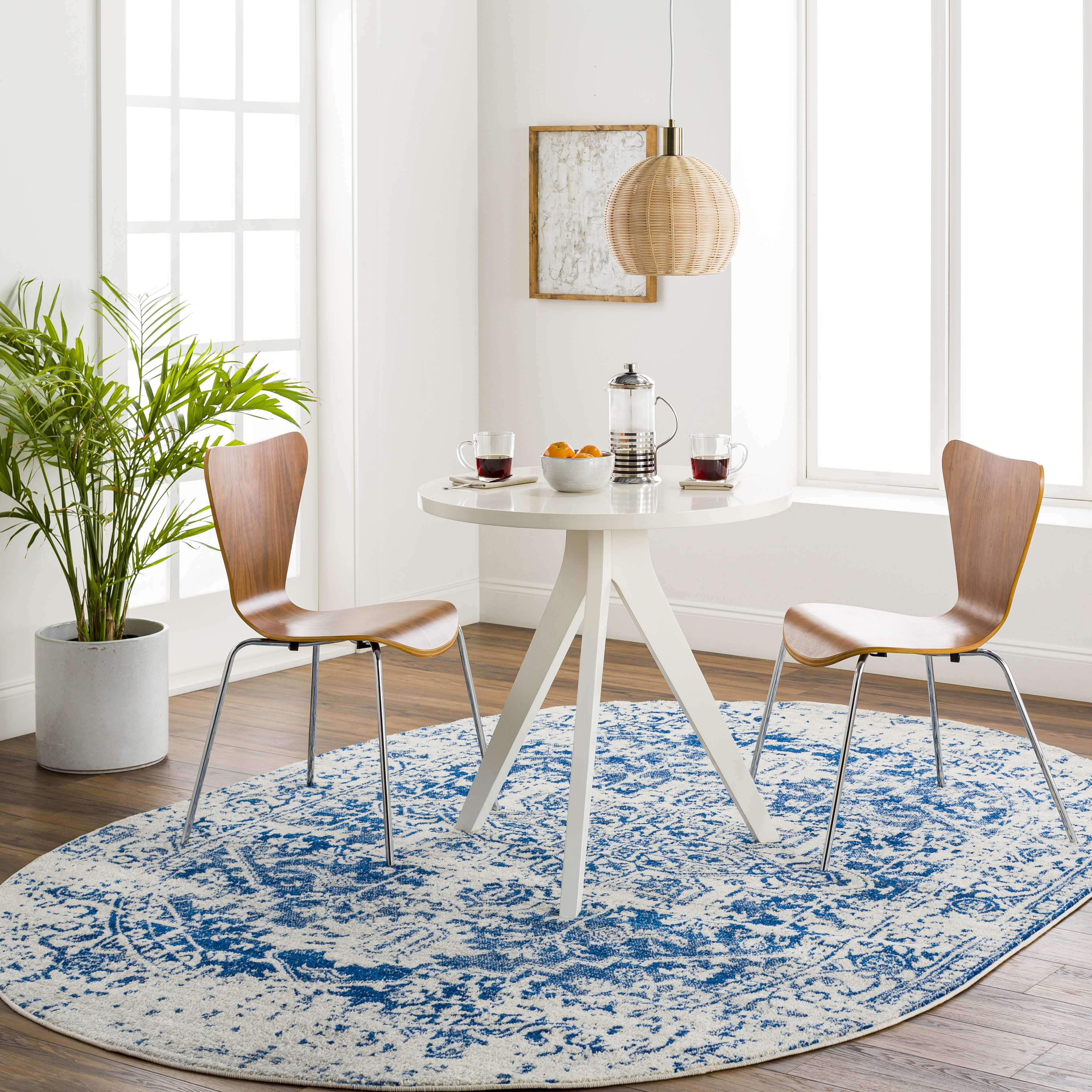 Mark & Day Amelia Area Rugs: Traditional 7x9 Navy Blue Oval Rug ...