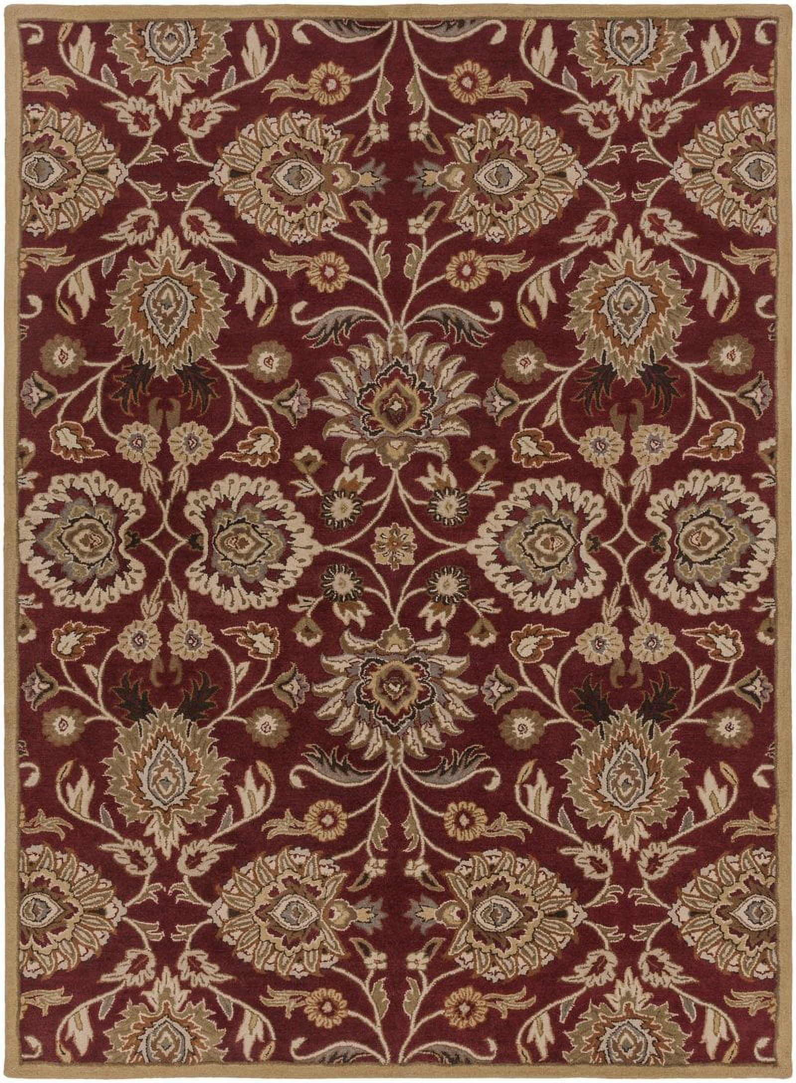Mark&Day Area Rugs, 7x9 Eckville Traditional Burgundy Area Rug (7'6" x ...