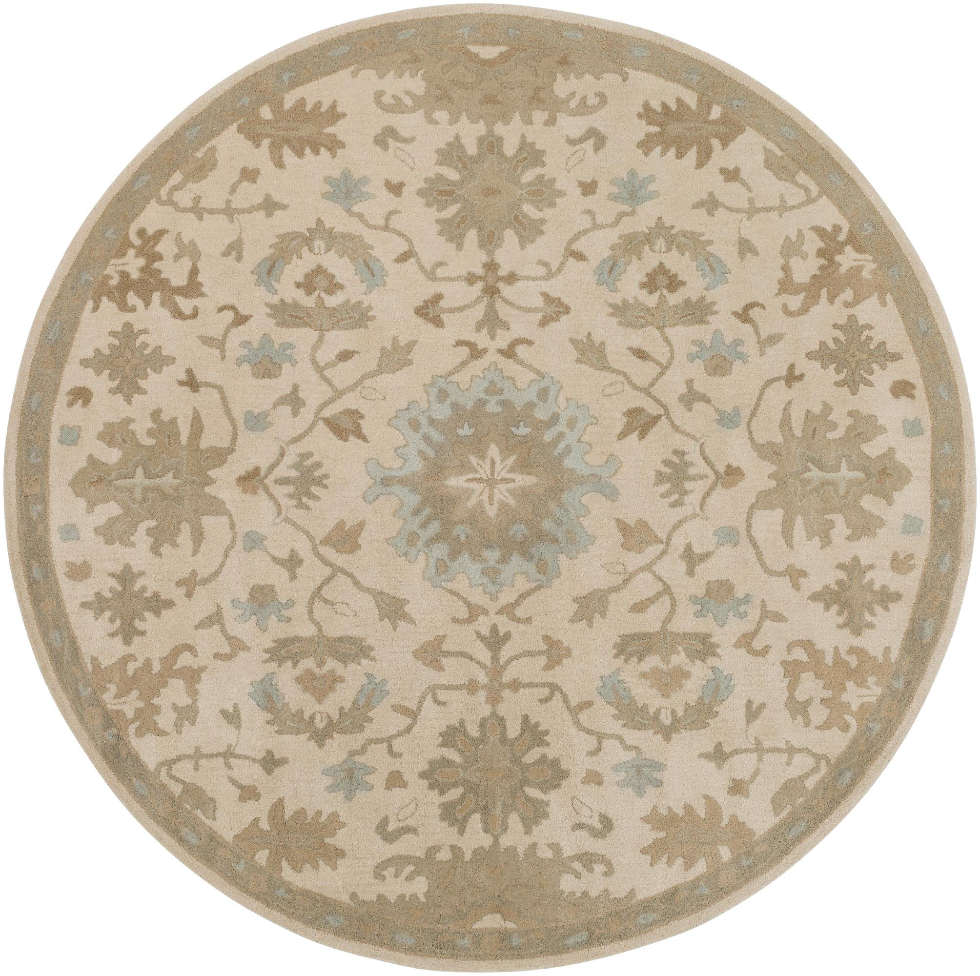 Mark&Day Area Rugs, 8ft Round Ness Traditional Beige Area Rug (8' Round ...