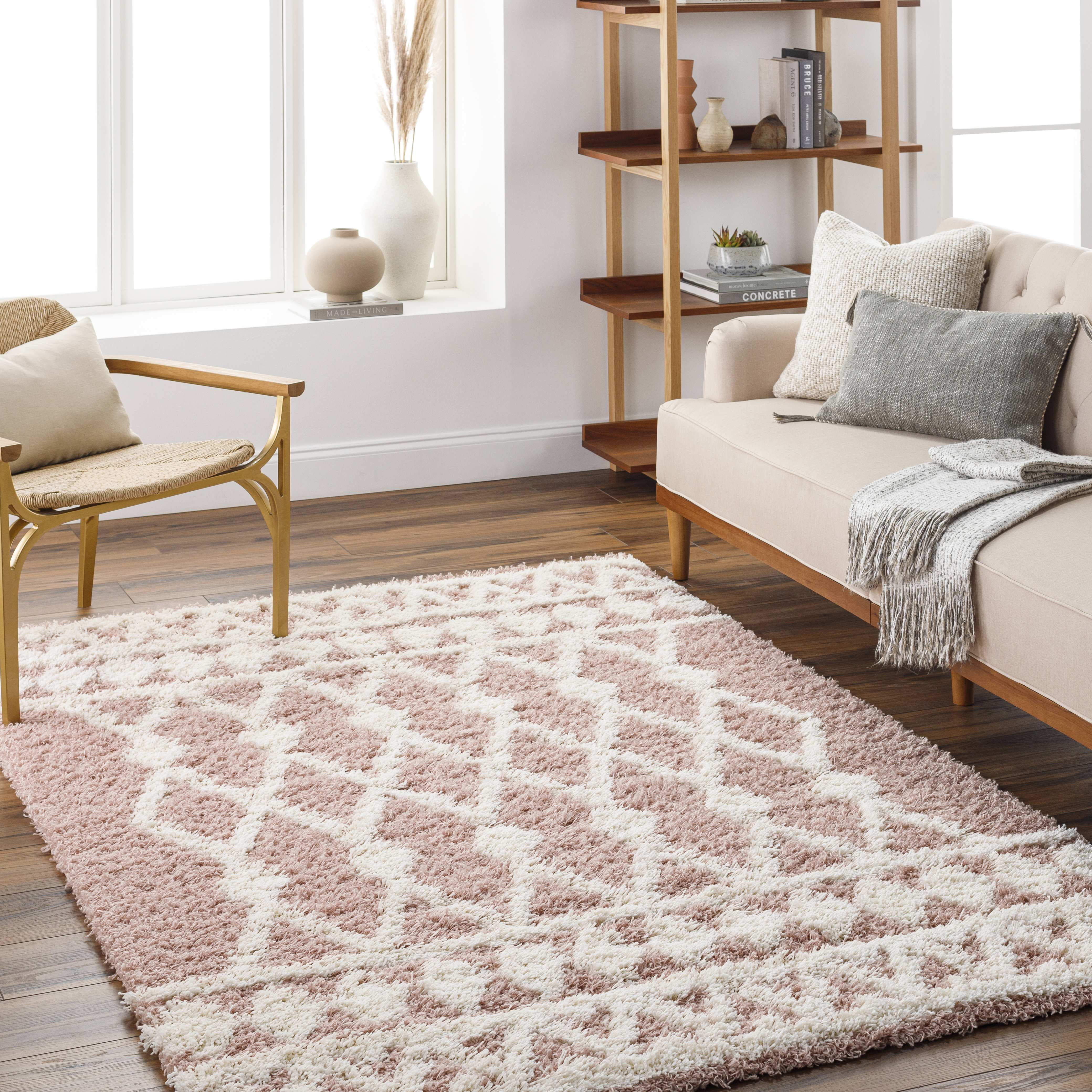 Mark&Day Area Rugs, 8x10 Booth Modern Peach Area Rug (7'10" x 10'3 ...