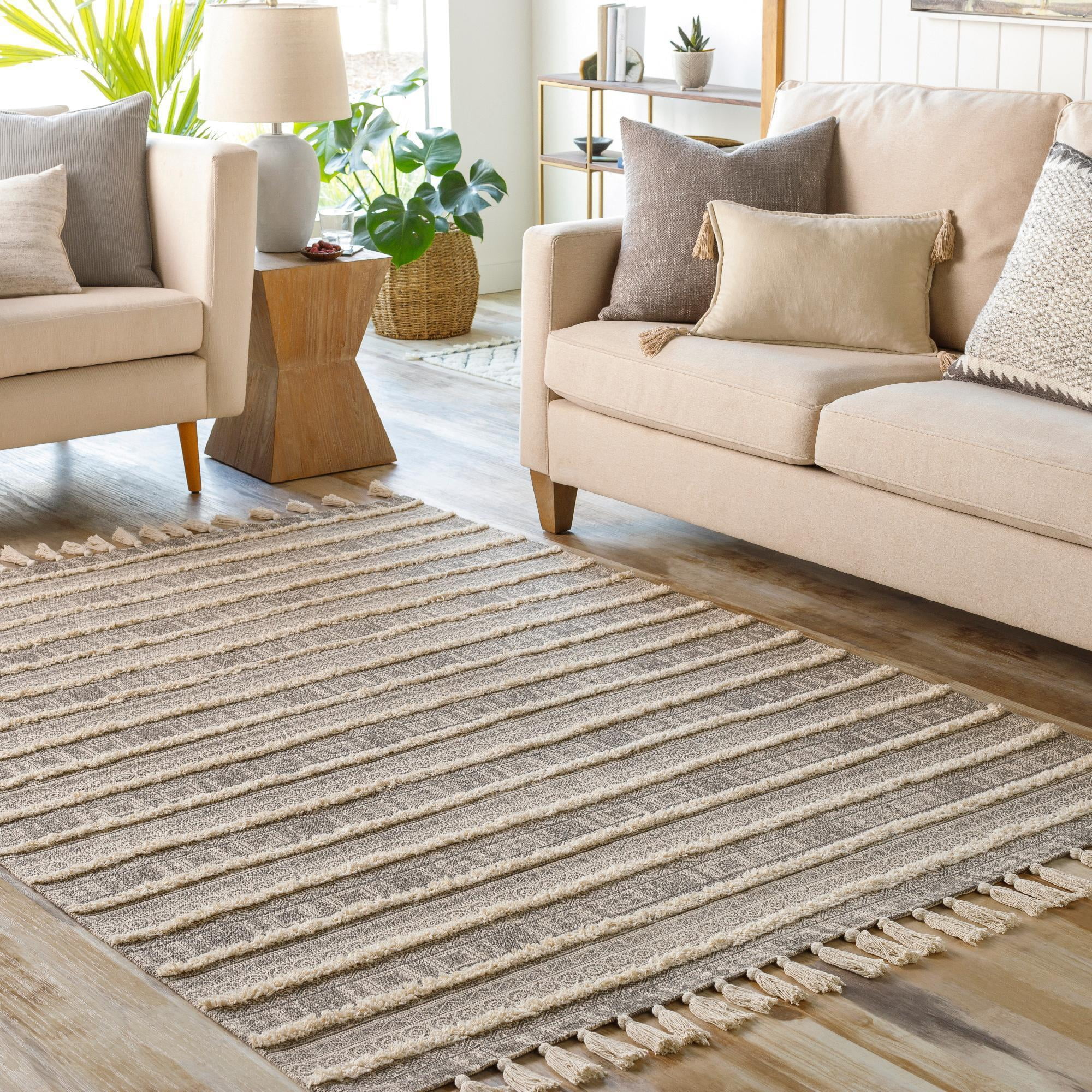 Mark&Day Area Rugs, 8x10 Bussel Global Light Brown Area Rug, Brown ...