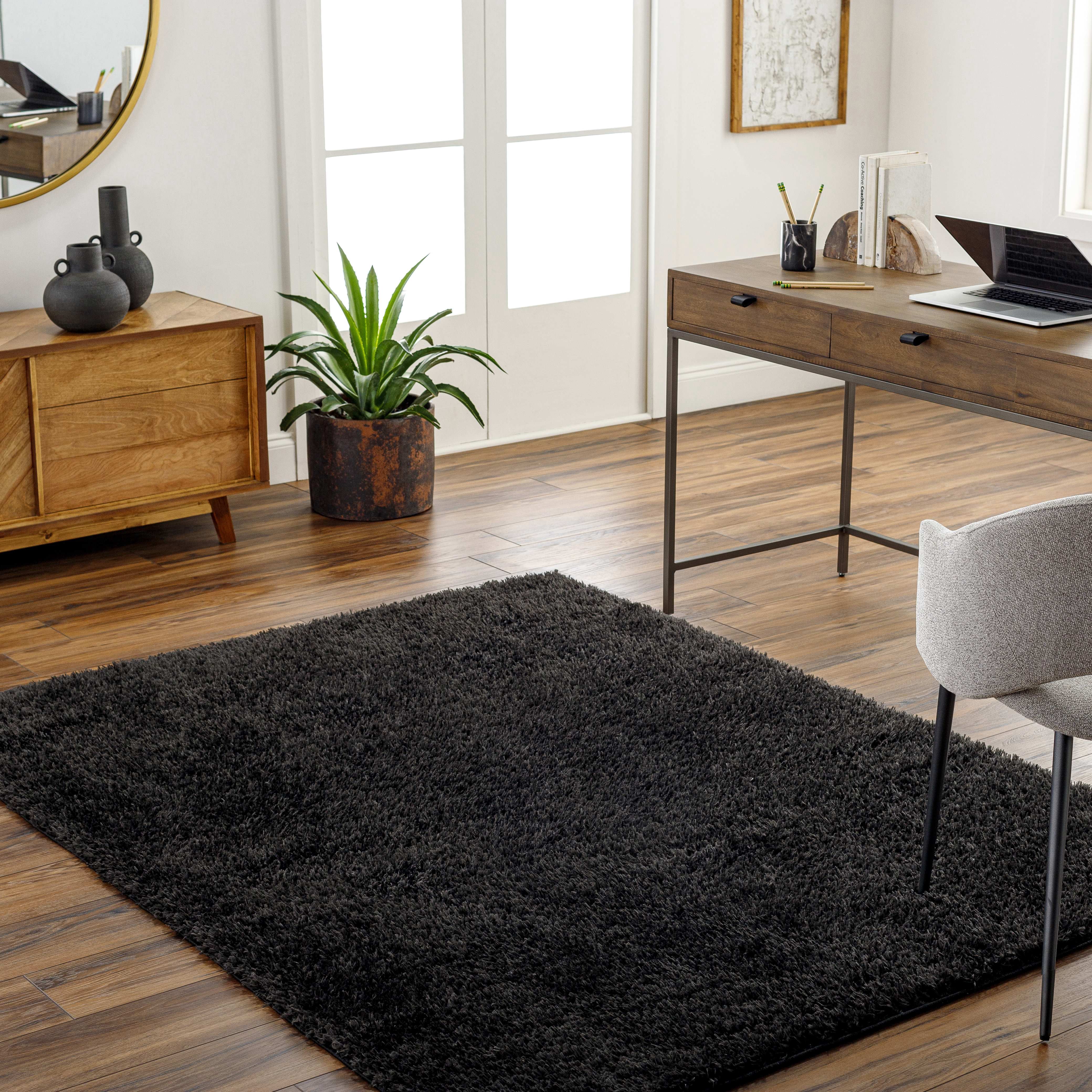 Mark&Day Area Rugs, 8x10 Charon Modern Black Area Rug (7'10" x 10 ...