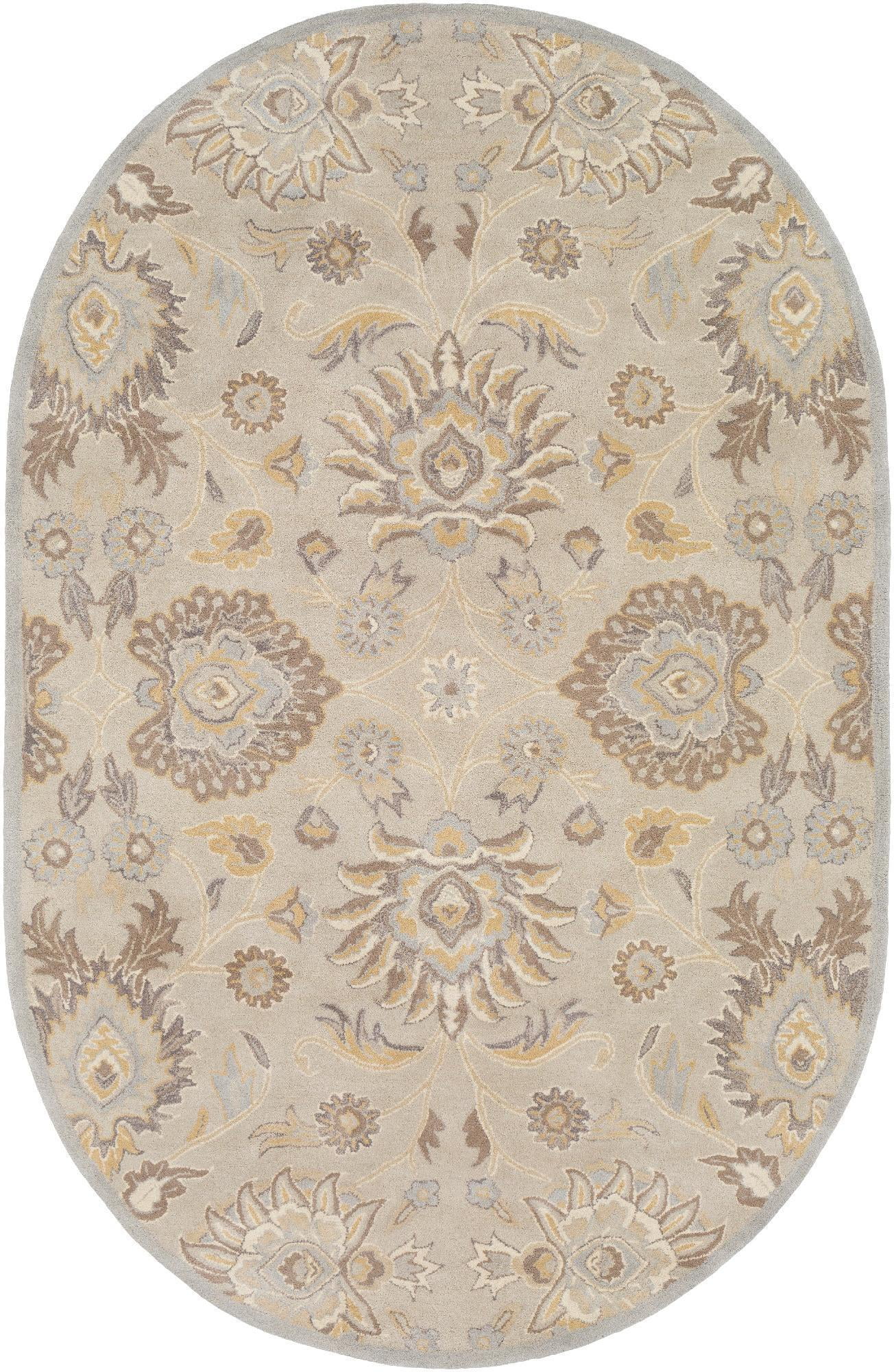 Mark&Day Area Rugs, 8x10 Eckville Traditional Light Gray Oval Area Rug ...