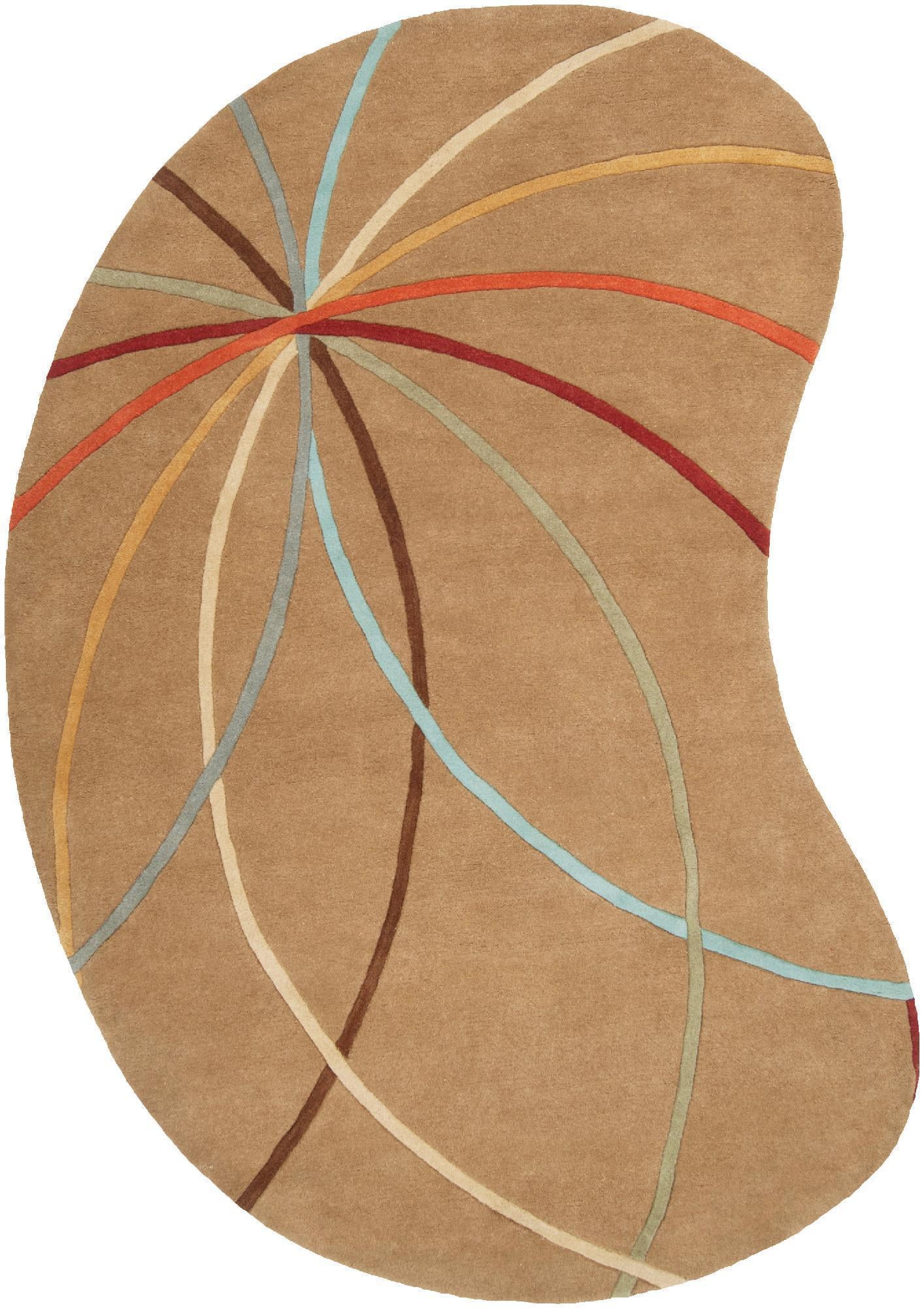 Mark&Day Area Rugs, 8x10 Falher Modern Tan Kidney Area Rug (8' x 10 ...