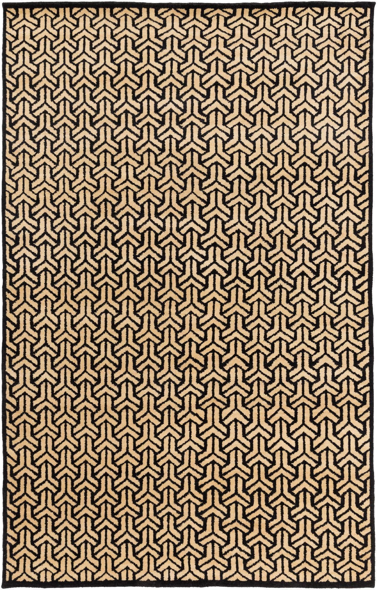 Mark&Day Area Rugs, 8x10 Levy Modern Butter/Taupe Area Rug, Black Beige ...