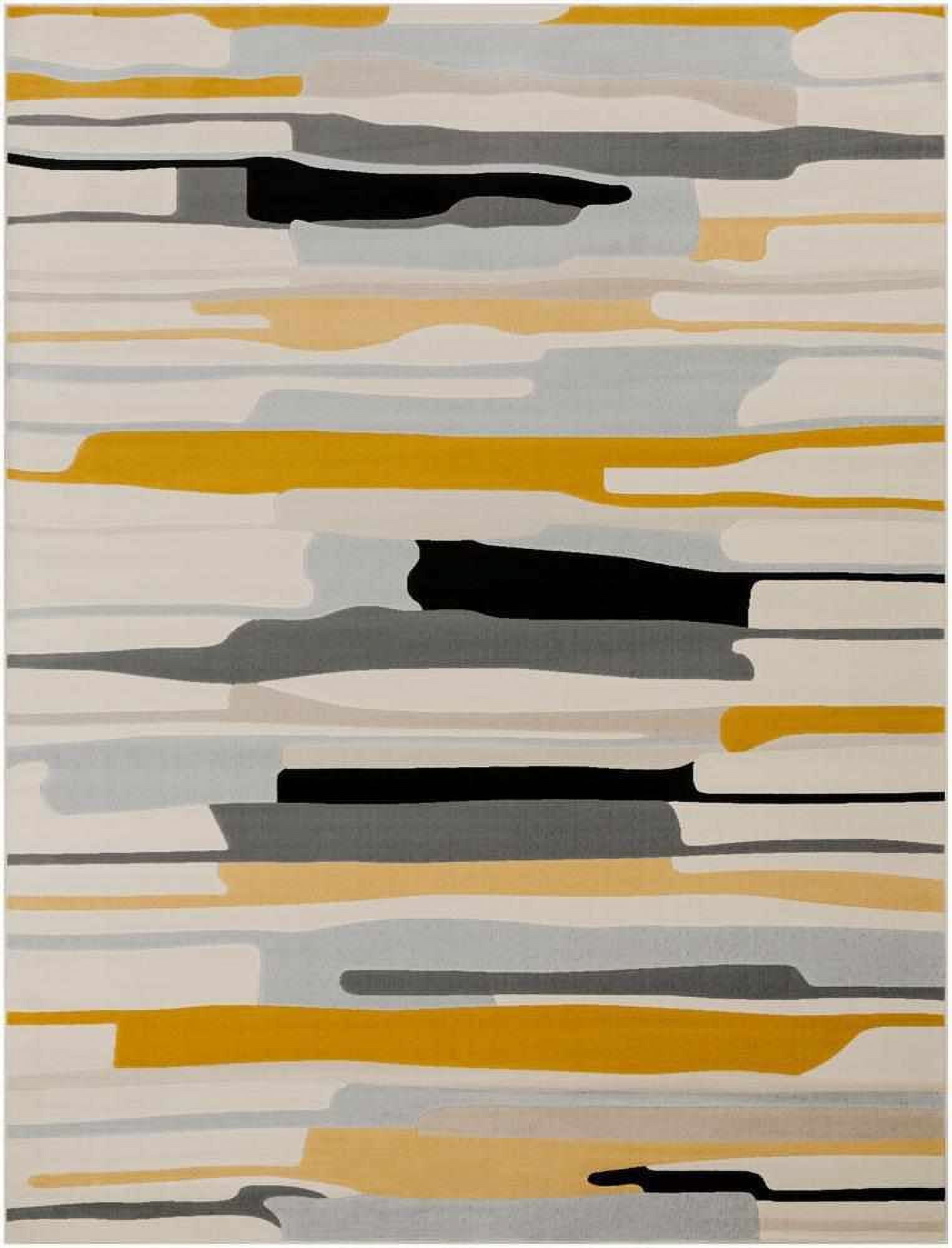 Mark&Day Area Rugs, 8x10 Lorient Modern Mustard/Ivory Area Rug, Beige ...