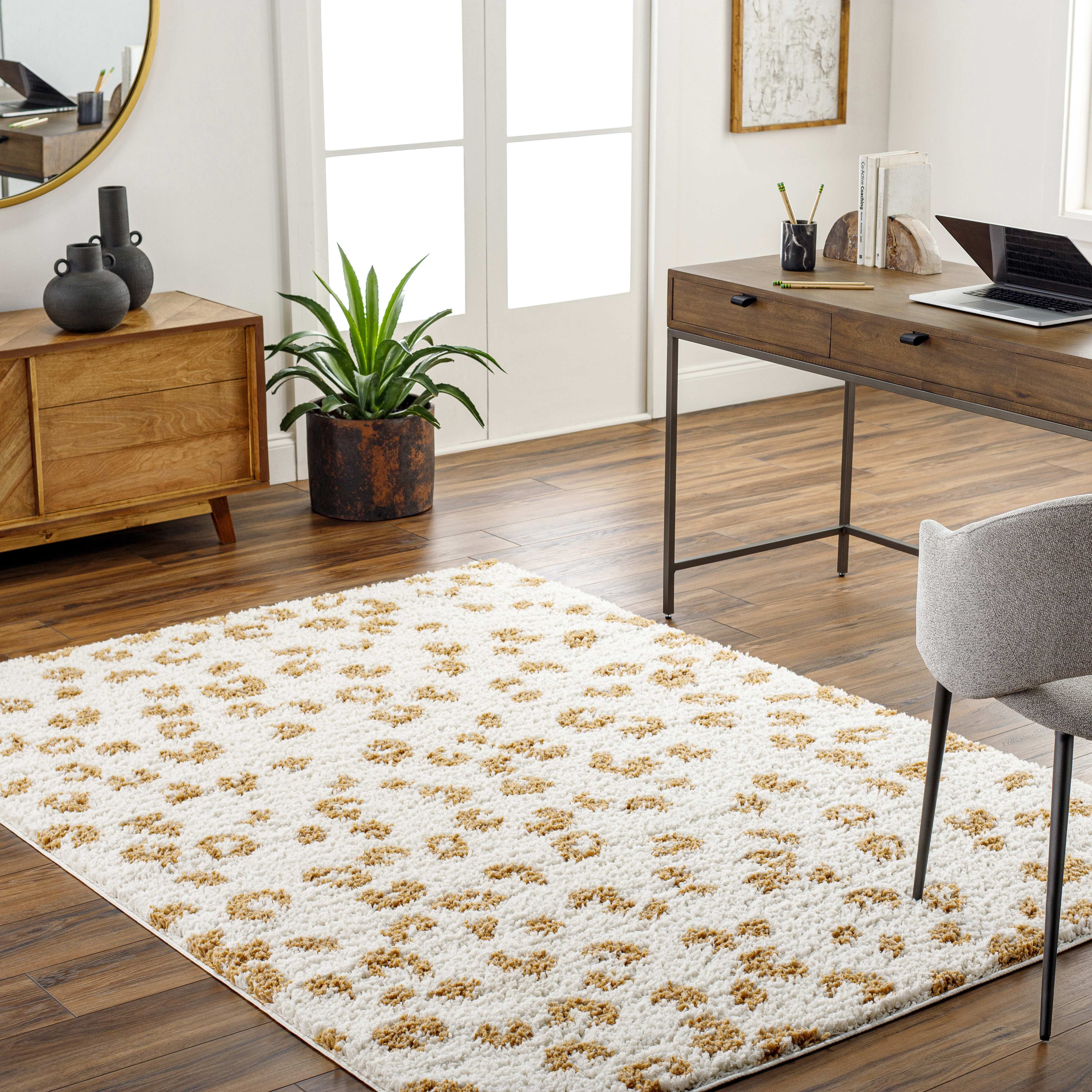 Mark&Day Animal Print Rugs, 8x10 Mycal Modern Shag Cheetah Leopard ...