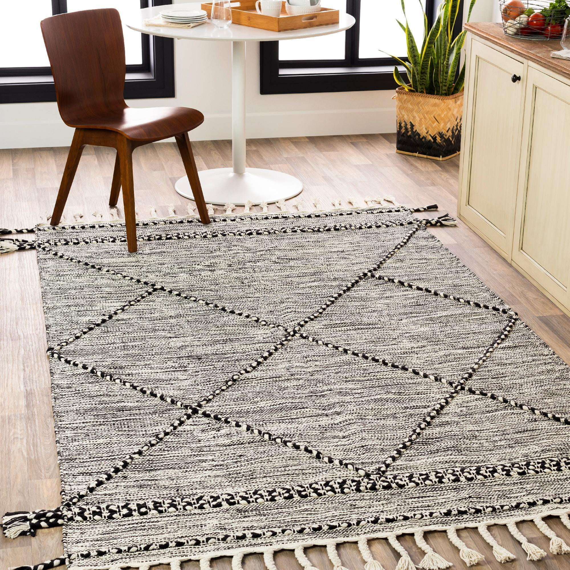 Mark&Day Area Rugs, 8x10 Sandwich Global Black Area Rug (8' x 10 ...
