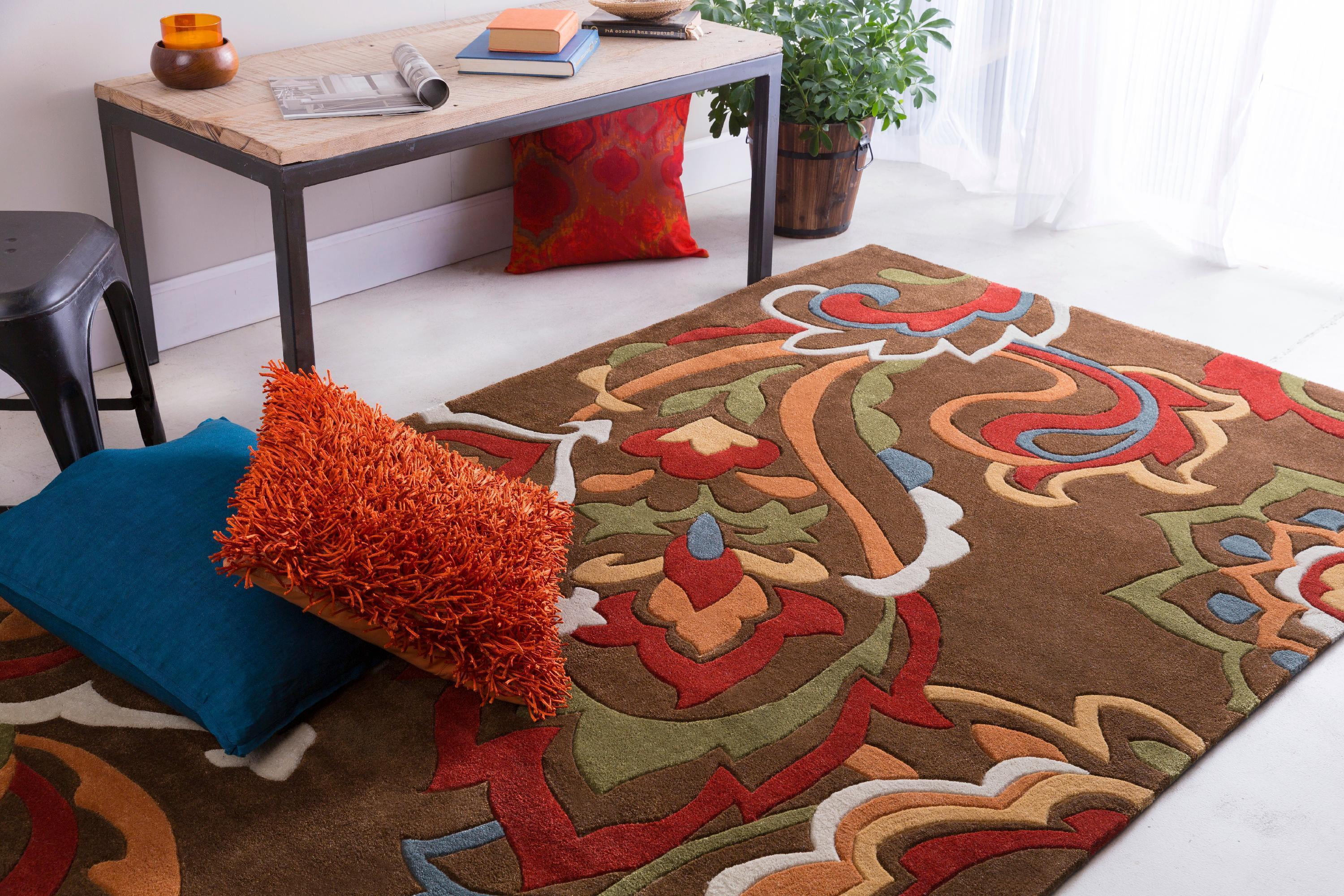 Mark&Day Area Rugs, 8x11 Lynn Lake Global Dark Brown Area Rug (8' x 11 ...