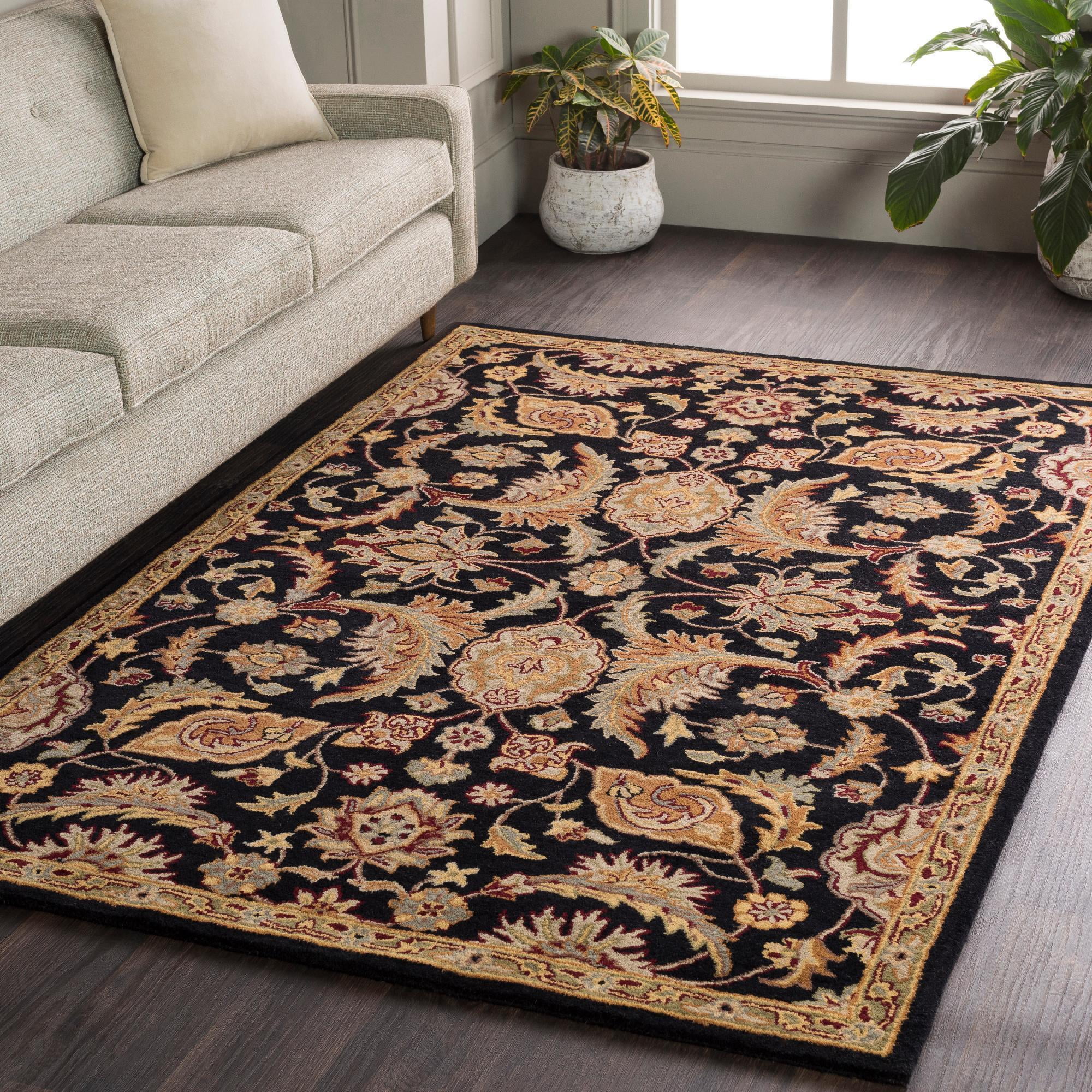 Mark&Day Area Rugs, 8x11 Nolde Traditional Black Area Rug (8' x 11 ...