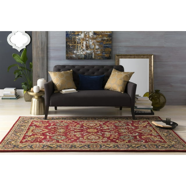 Mark&Day Area Rugs, 8x11 Palaiseau Traditional Bright Red Area Rug (8 ...