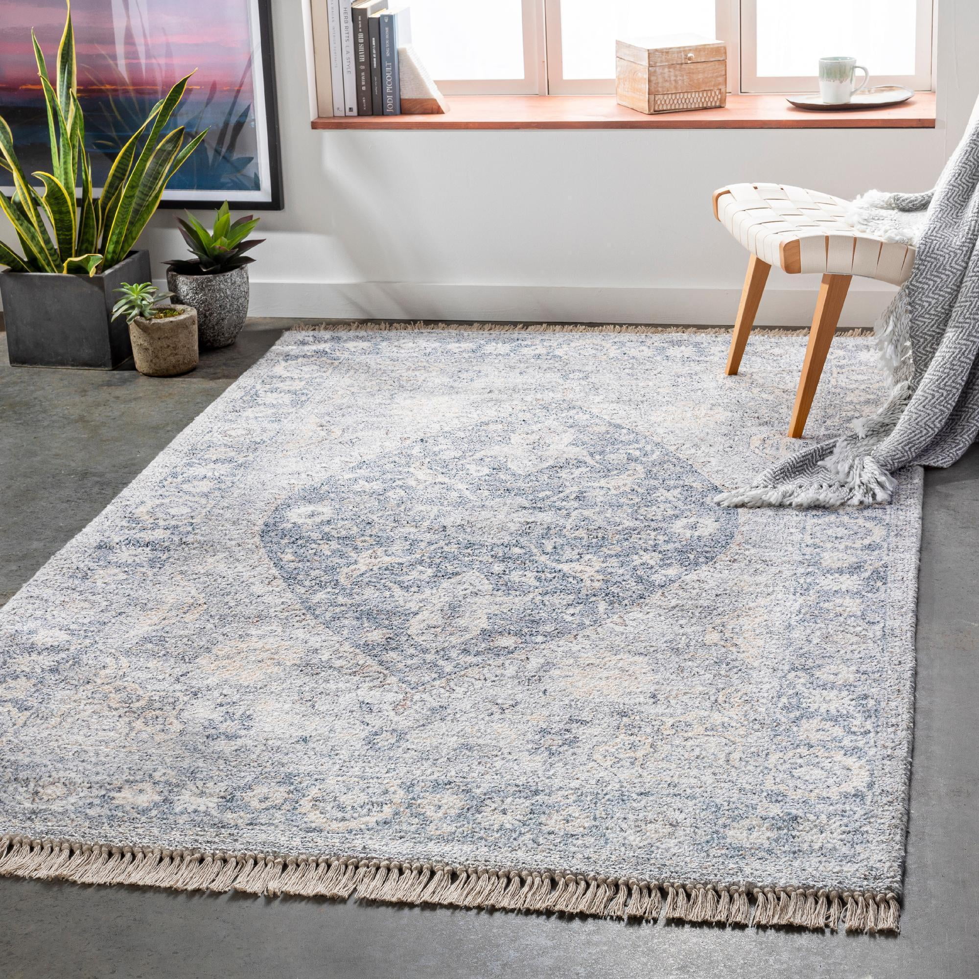 Mark&Day Area Rugs, 8x12 Delfzijl Traditional Pale Blue Area Rug (8'6 ...
