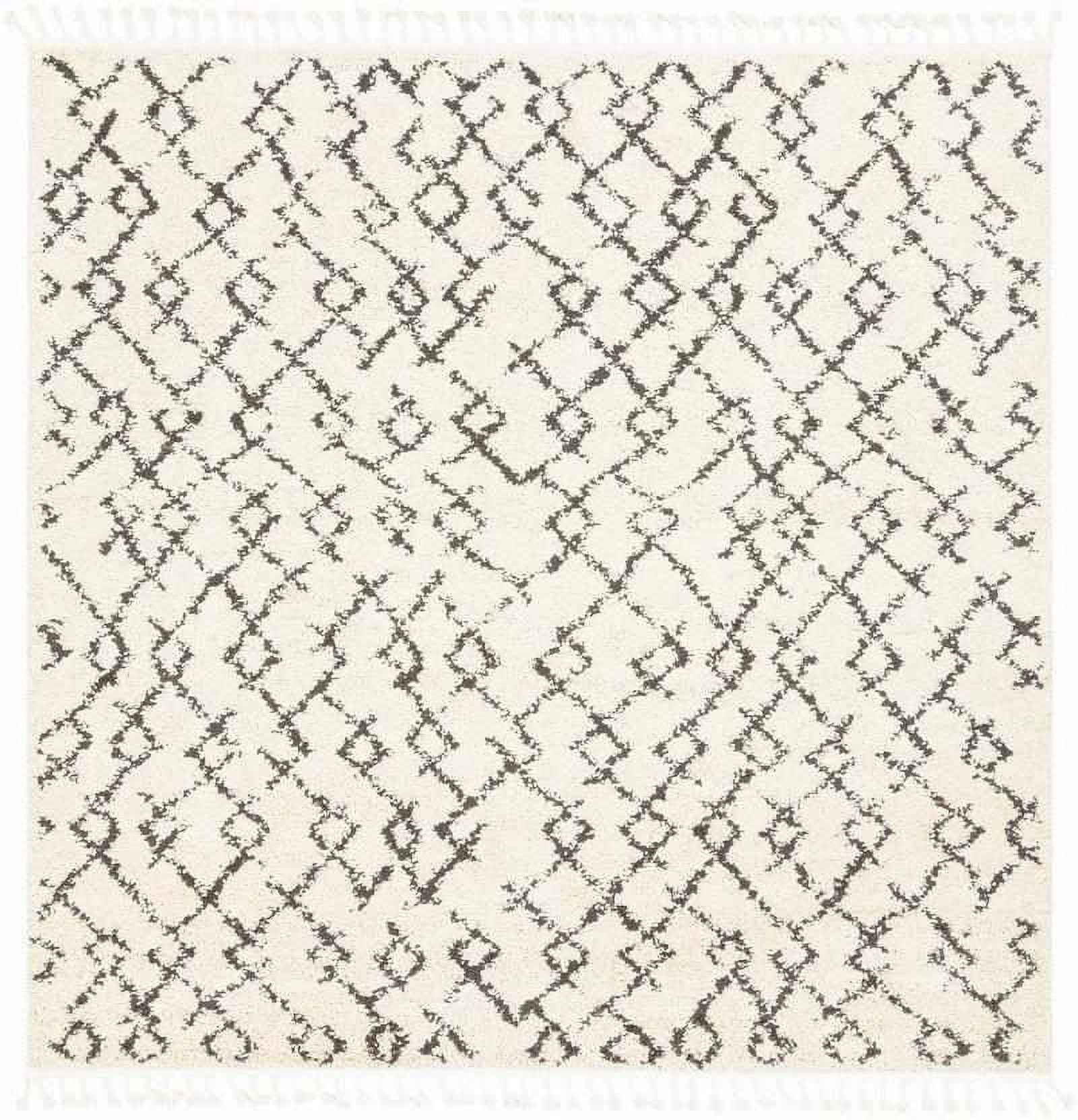 Mark&Day Area Rugs, 8x8 Brigitte Global Cream Charcoal Square Area Rug ...