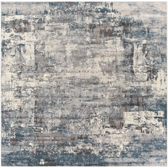 Mark&Day Indoor 8x8 Loire Modern Teal Square Area Rug (7'10" Square ...