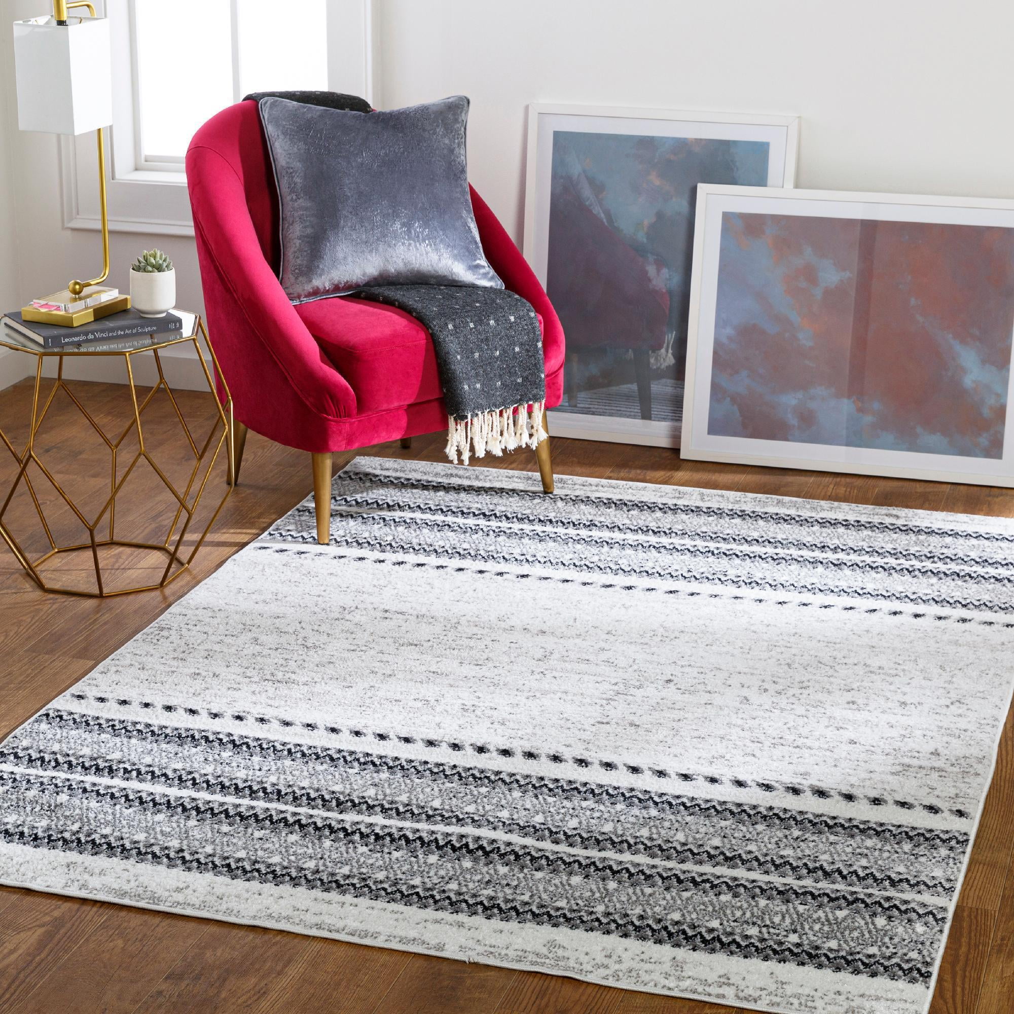 Mark&Day Area Rugs, 8x9 Driehuis Modern White Area Rug (7'9" x 9'6 ...