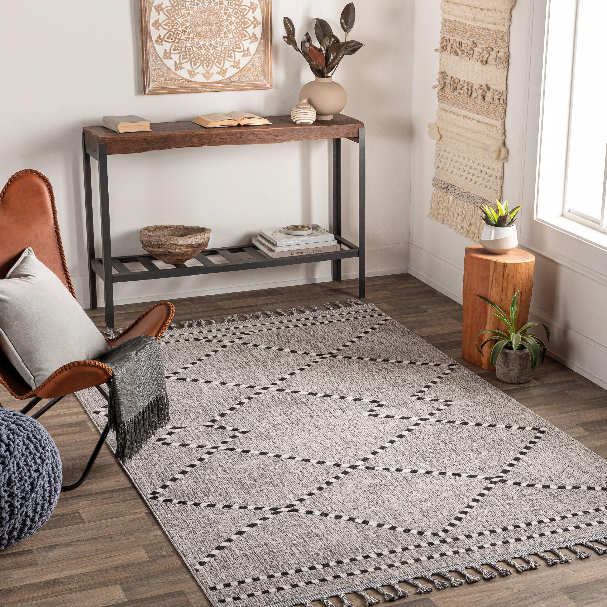 Mark&Day Area Rugs, 9x12 Giolou Global Medium Gray Area Rug (9'2" x 12 ...