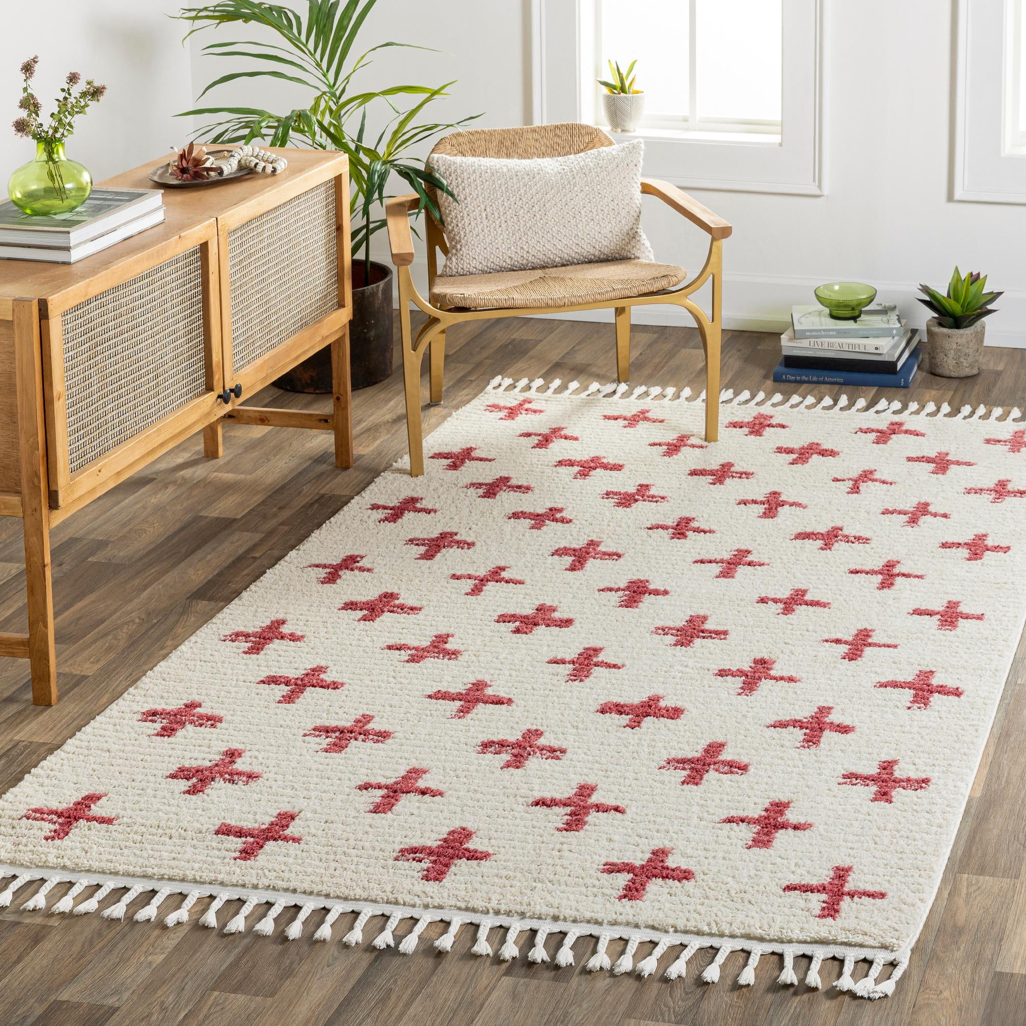 Mark&Day Area Rugs, 9x12 Koilani Global Red Area Rug (9'2" x 12 ...