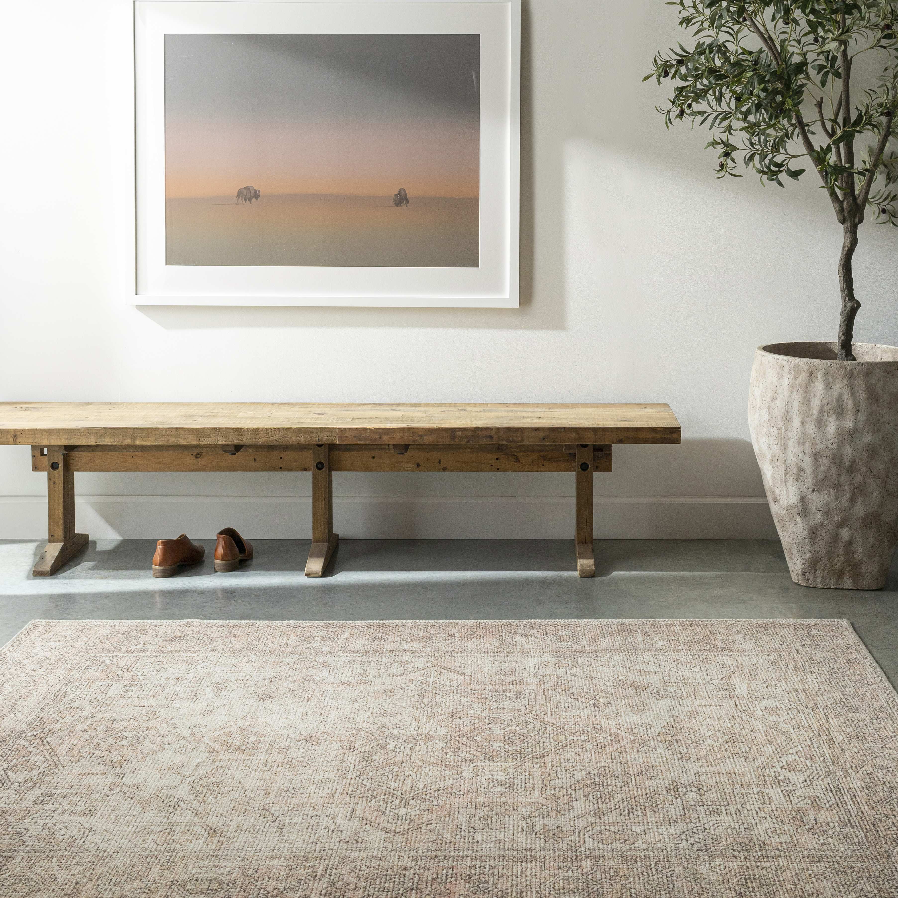 Mark&Day Area Rugs, 9x12 Kole Traditional Blush Cream Area Rug (9'2" x ...