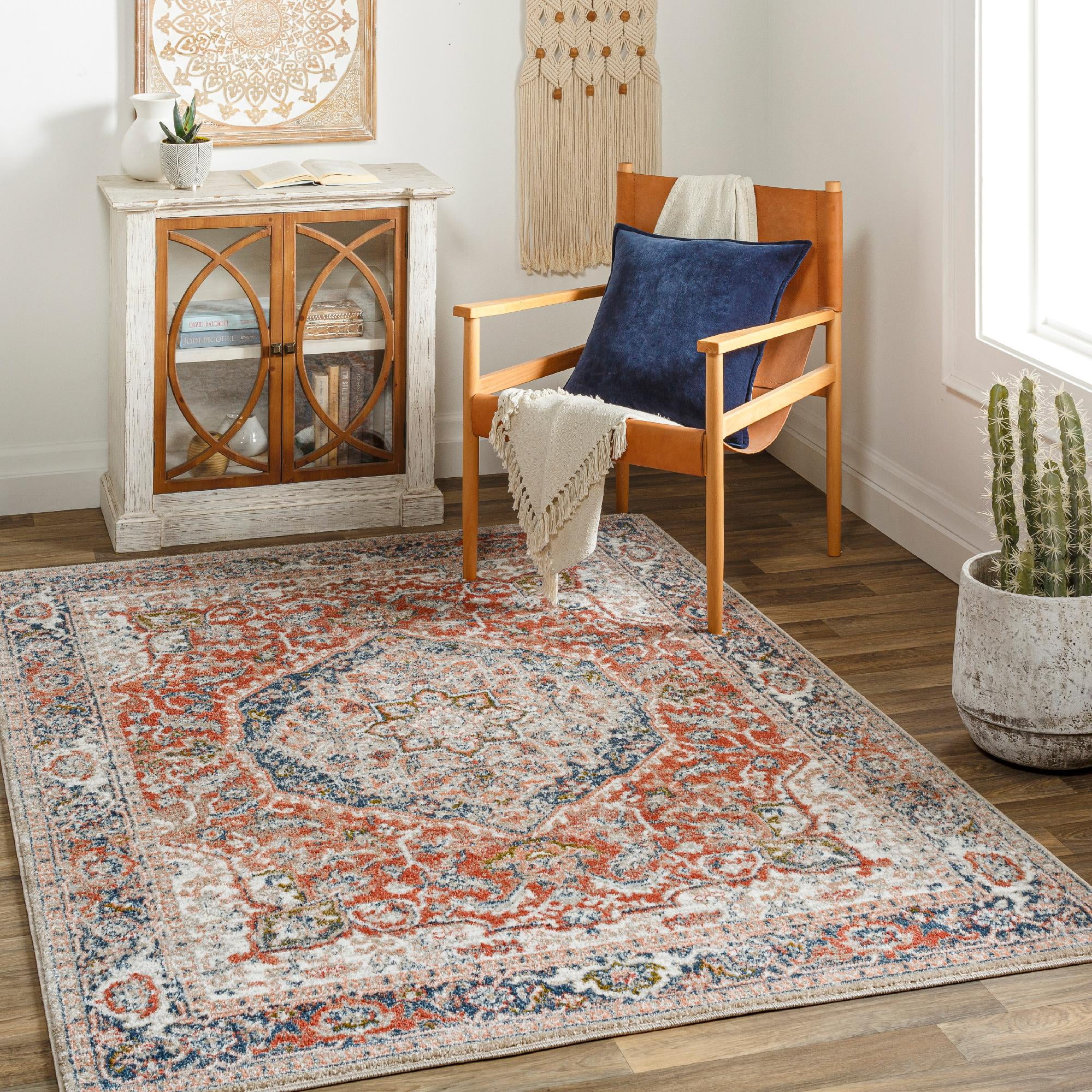 Mark&Day Area Rugs, 9x12 Lake Mills Traditional Burgundy Area Rug (9'2 ...