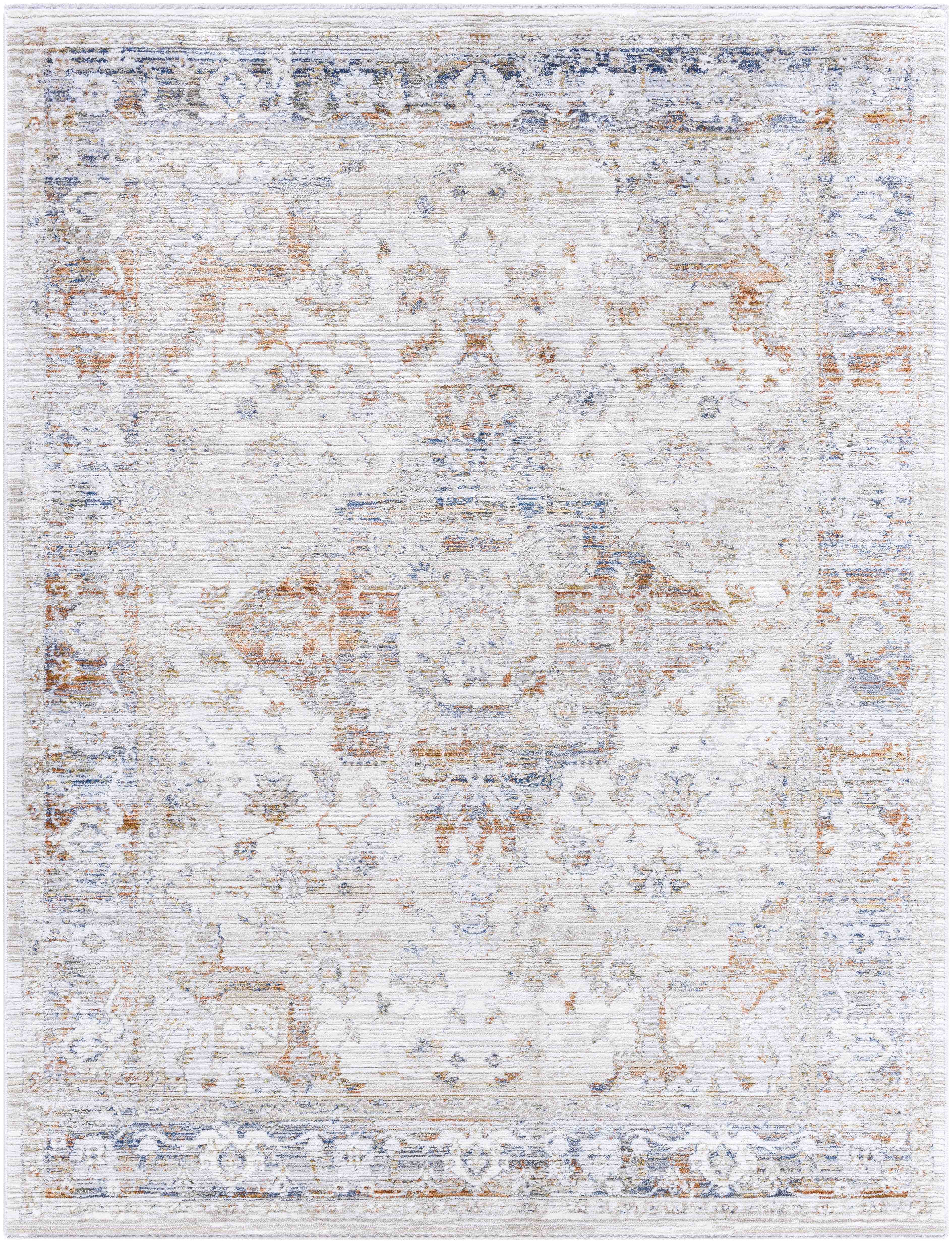 Mark&Day Area Rugs, 9x12 Madai Traditional Cream/Burnt Orange Area Rug ...