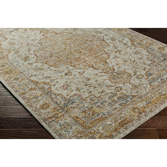Mark&Day Area Rugs, 9x12 Mckinley Traditional Light Sage Tan Area Rug ...