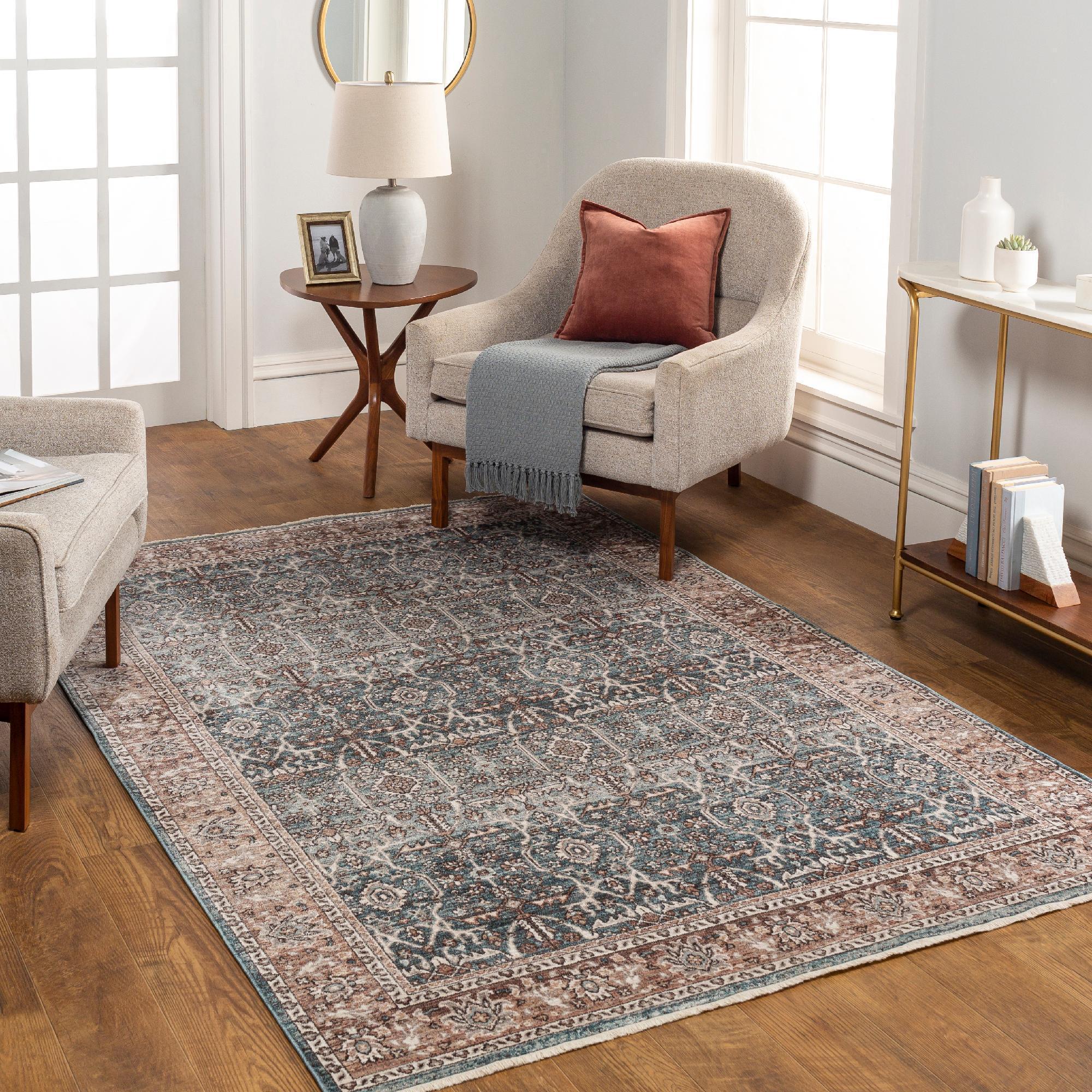 Mark&Day Area Rugs, 9x12 Politiko Traditional Dark Blue Area Rug, Blue ...