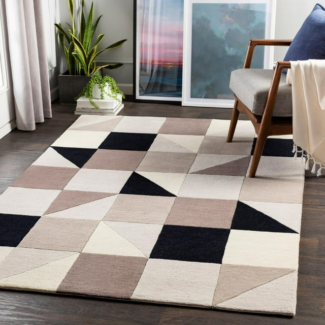 Mark&Day Area Rugs, 9x12 Rothem Modern Brown Area Rug (8'10" x 12 ...