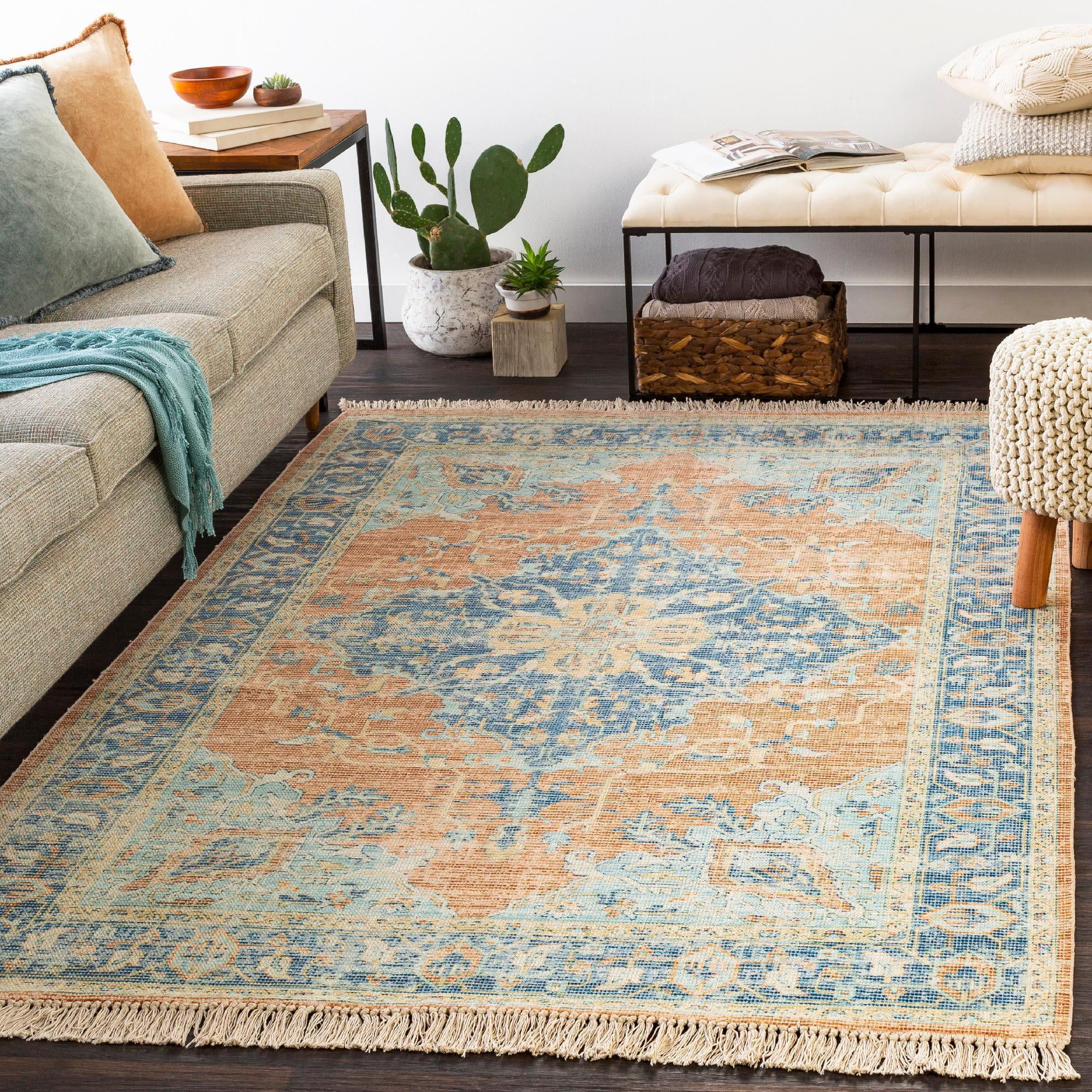 Mark&Day Area Rugs, 9x12 Sandbach Traditional Sky Blue Area Rug (8'10 ...