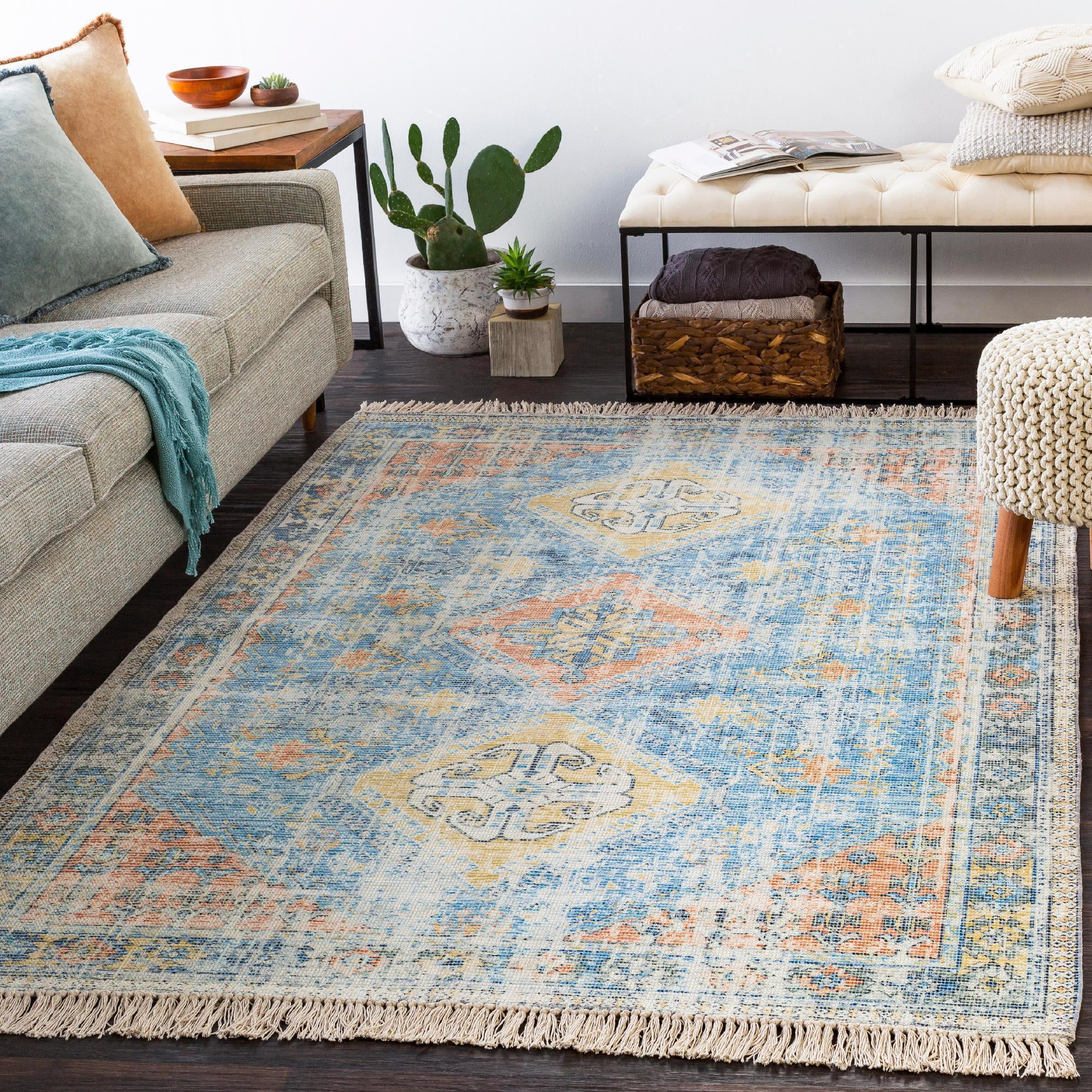 Mark&Day Area Rugs, 9x12 Sandown Traditional Sky Blue Area Rug (8'10" x ...