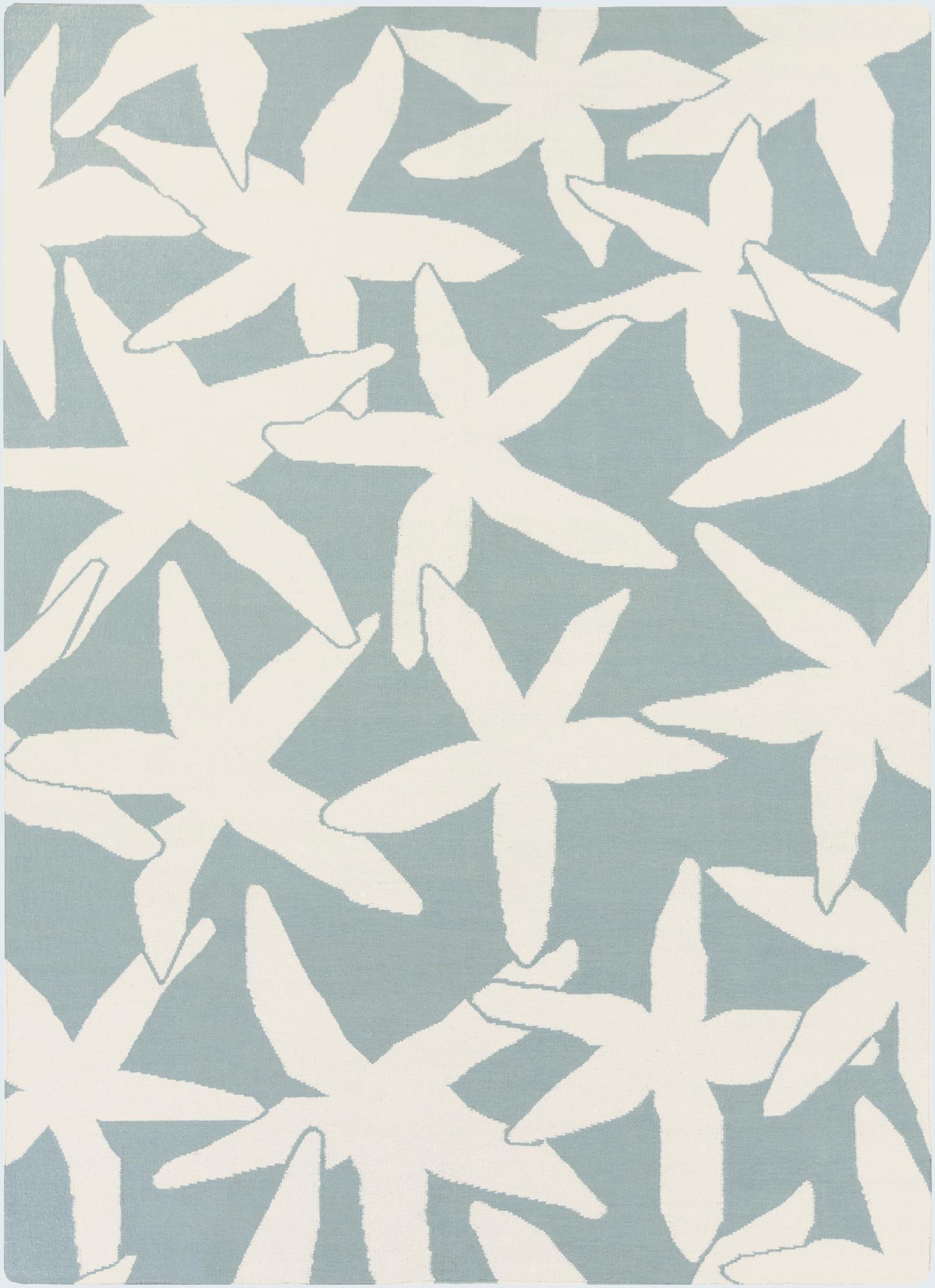 Mark&Day Area Rugs, 9x13 Blevins Coastal Sky Blue & White Area Rug (9 ...