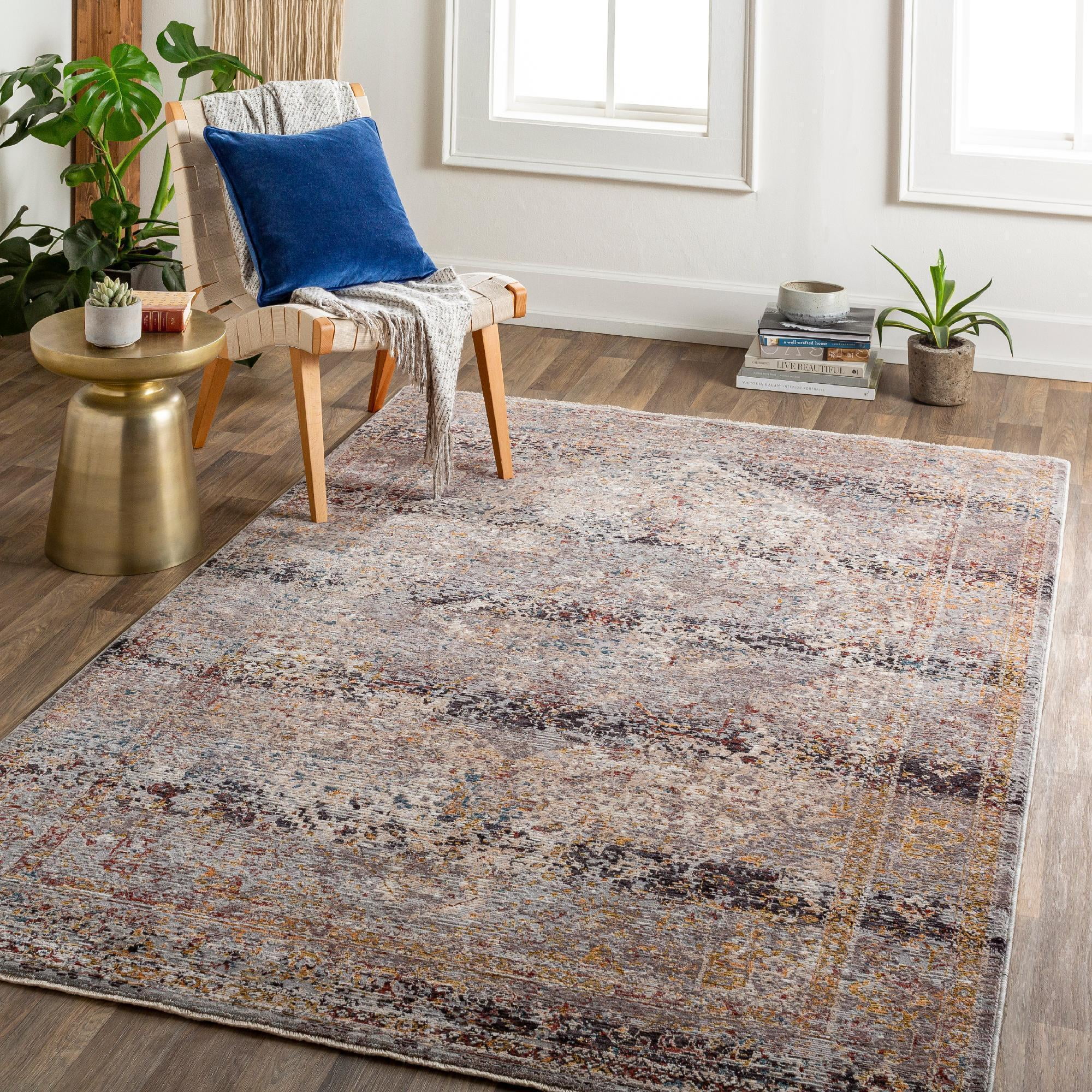 Mark&Day Area Rugs, 9x13 Gerolakkos Traditional Charcoal Area Rug (8'10 ...