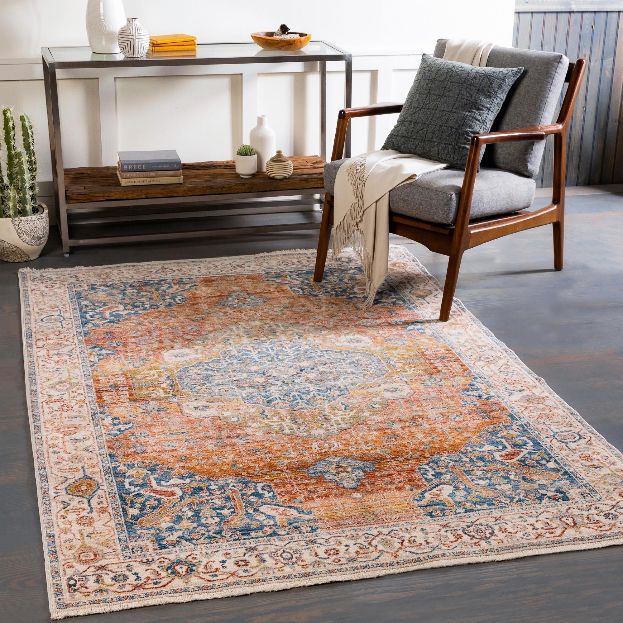 Mark&Day Area Rugs, 9x13 Leavenworth Traditional Saffron Area Rug ...