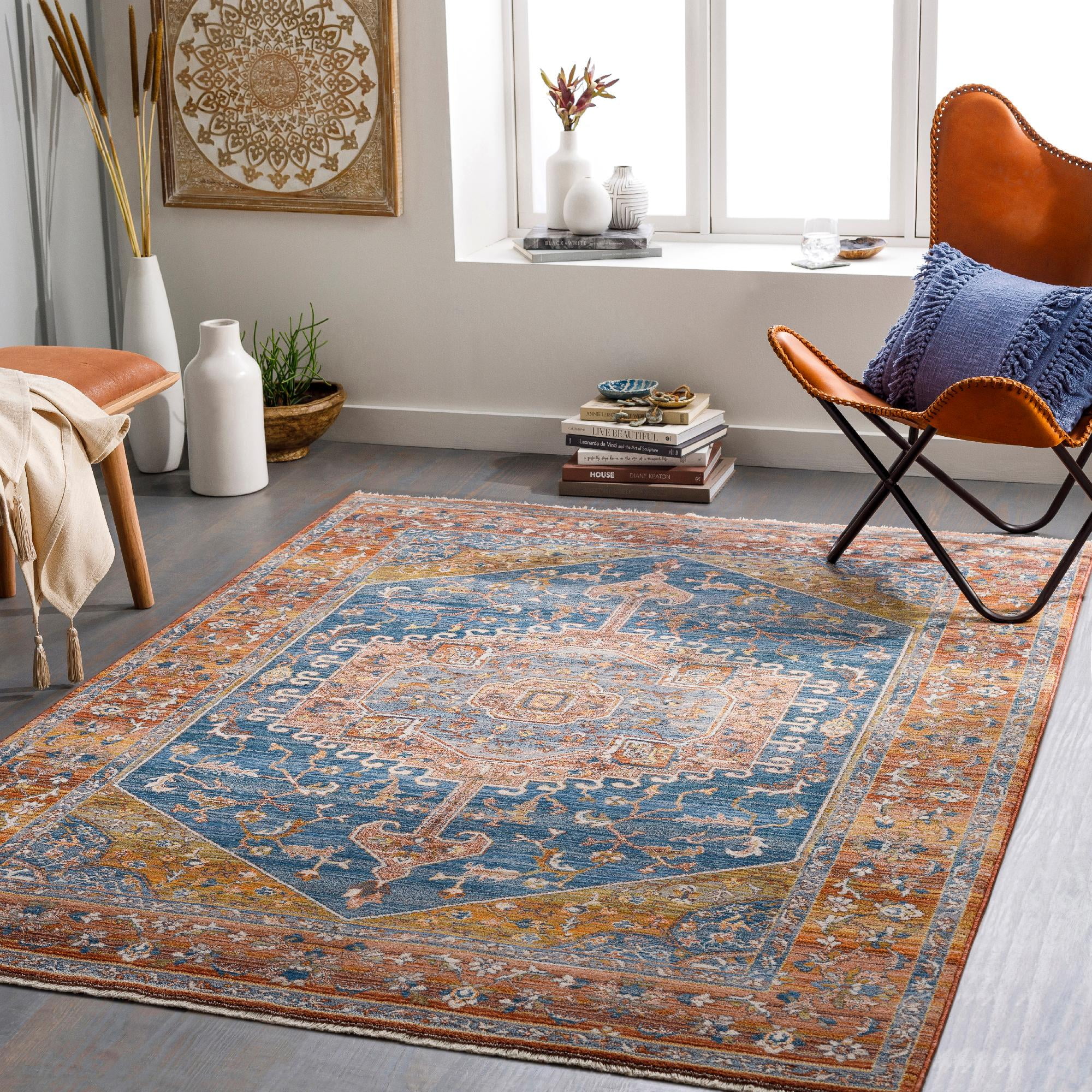 Mark&Day Area Rugs, 9x13 Sanborn Traditional Rust Area Rug (8'10" x 13 ...