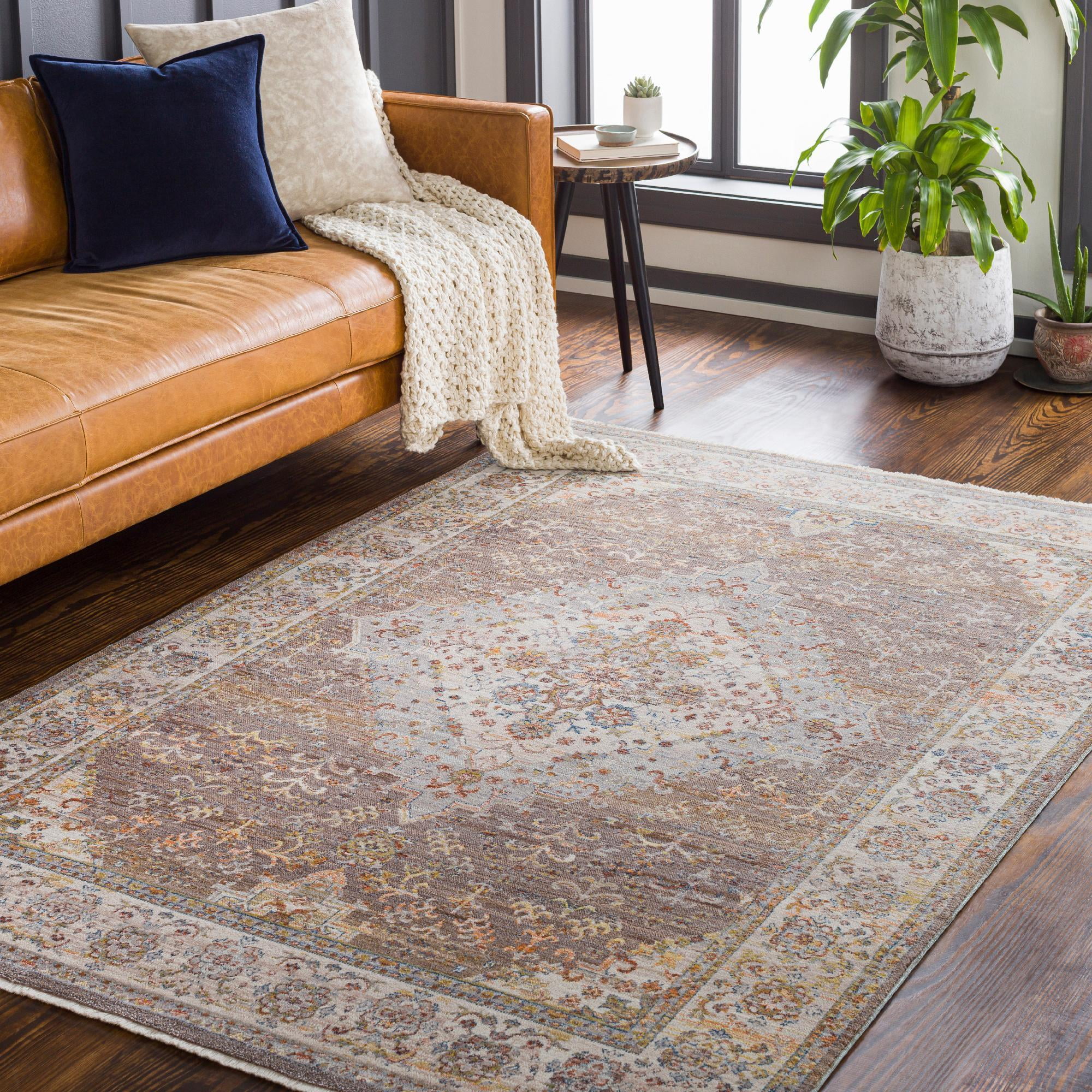Mark&Day Area Rugs, 9x13 Todd Traditional Taupe Area Rug, Beige Blue ...