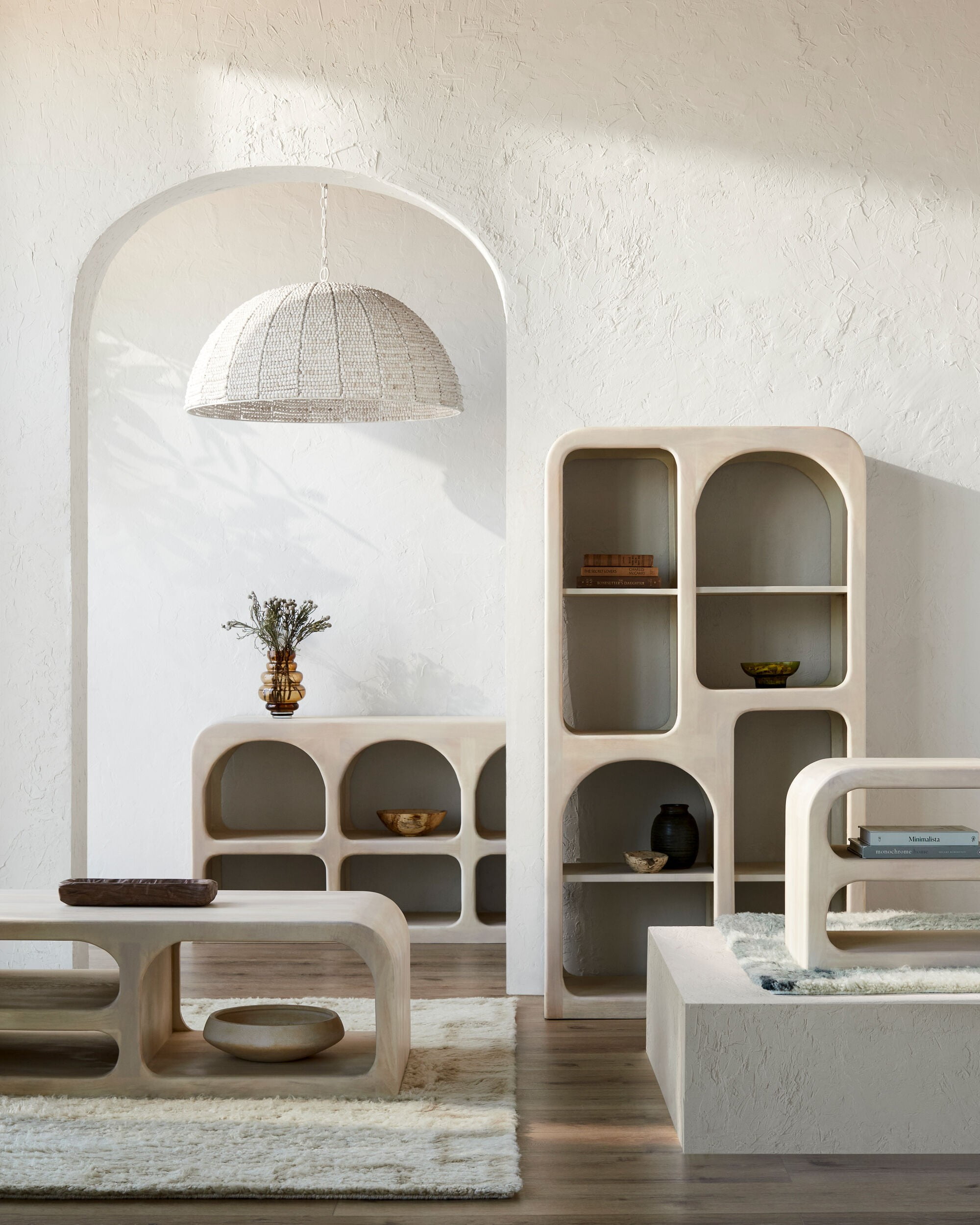 Mark&Day Bookcases, Sheila Global Ivory Bookcase,Washed Mango Wood 4 ...