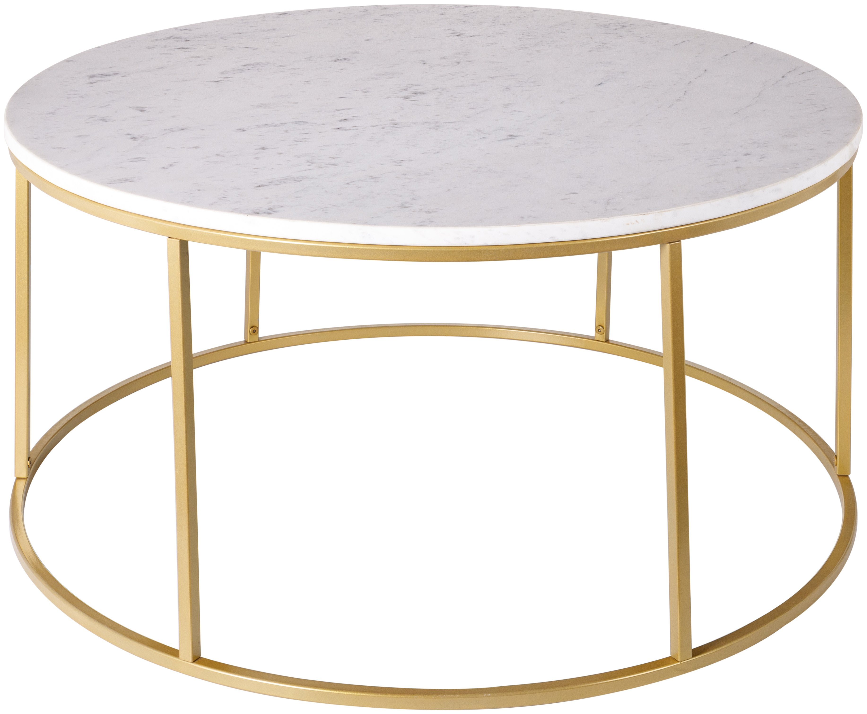 Mark&Day Coffee Table - Geta Modern Minimalist White Round Coffee ...
