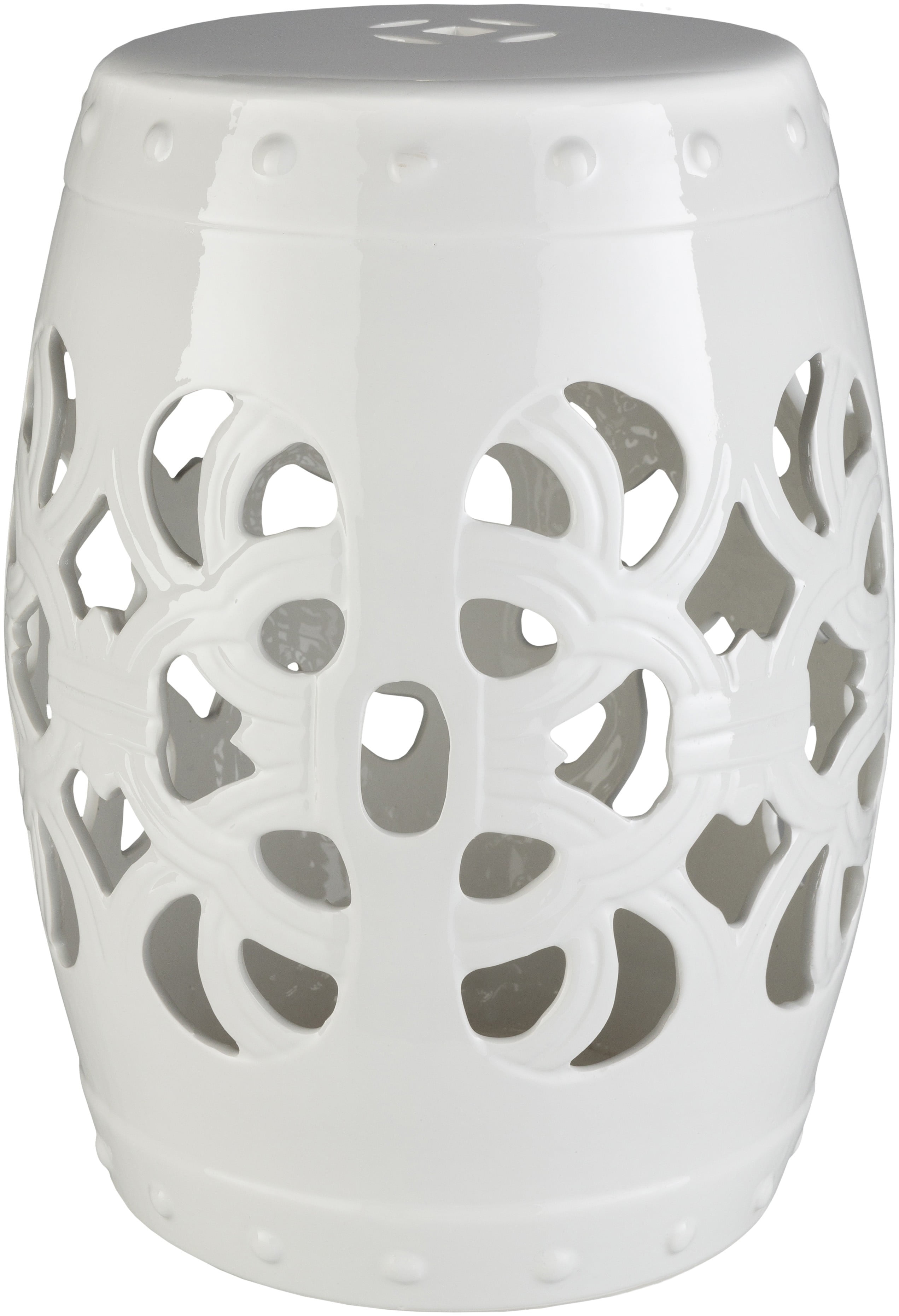Mark&Day Garden Stools - Saxen White Ceramic, Porcelain Decorative ...