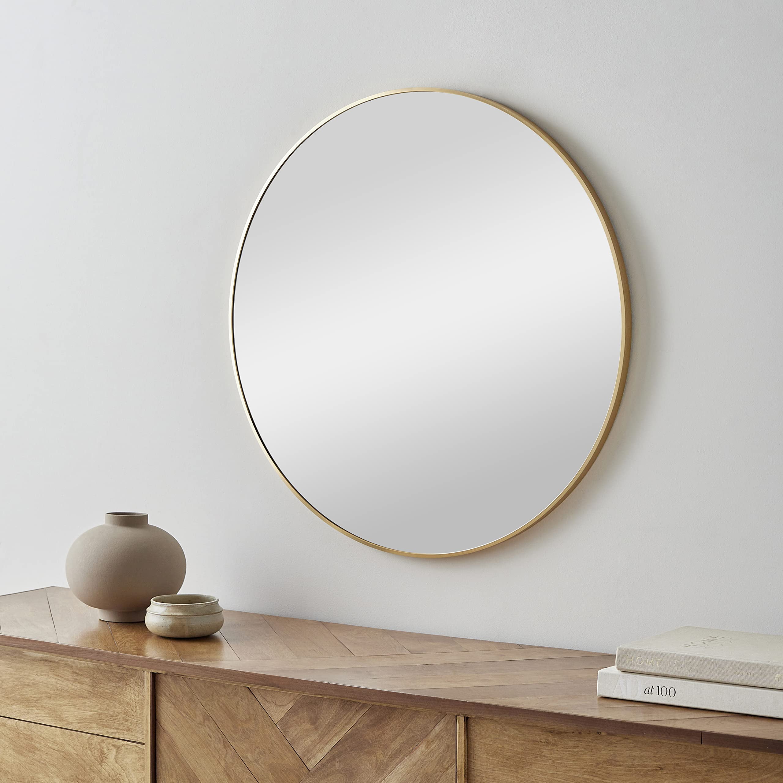 Mark&Day Mirrors, Jarron Modern Round Wall Mirror for Living Room ...