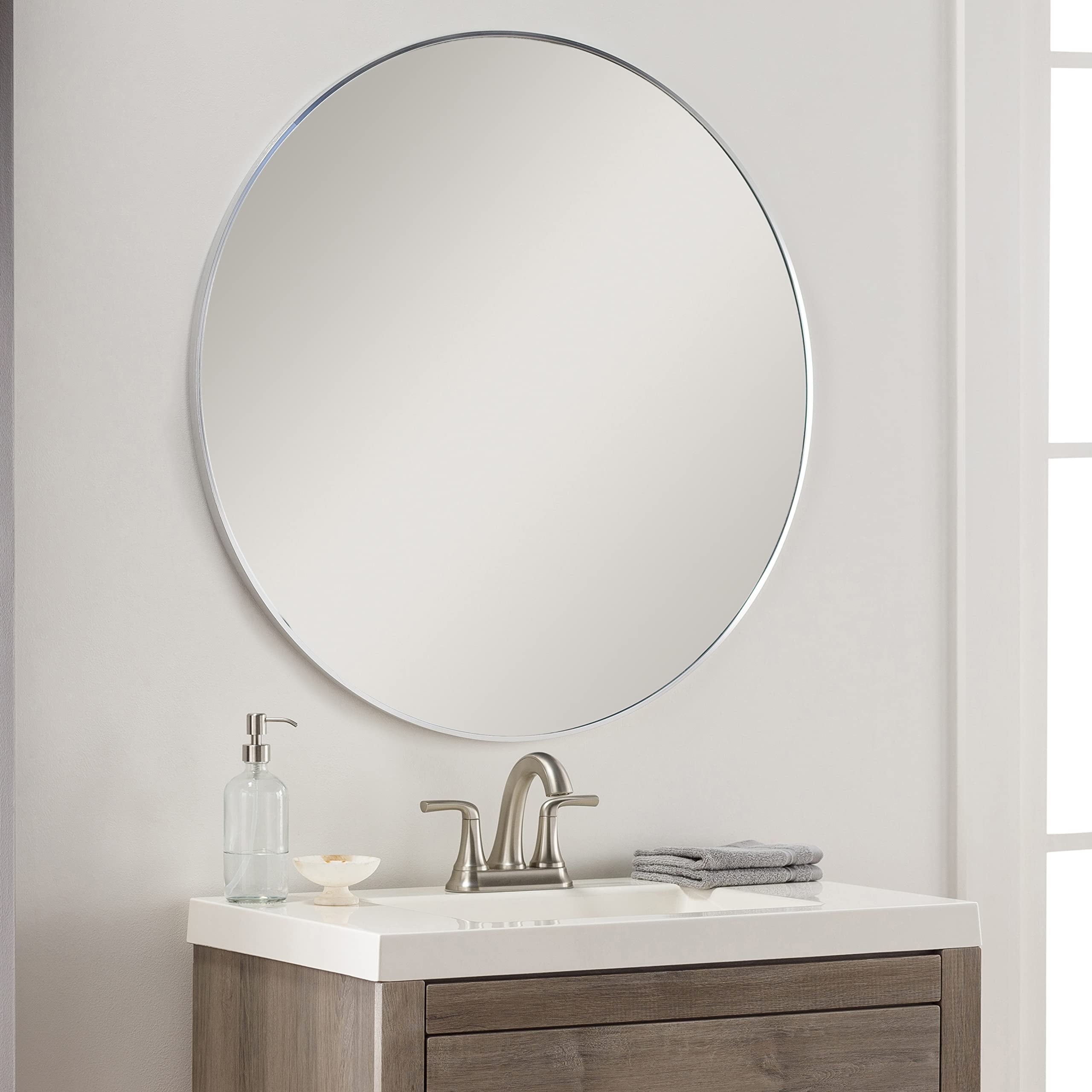Mark&Day Mirrors, Jarron Modern Round Wall Mirror for Living Room ...