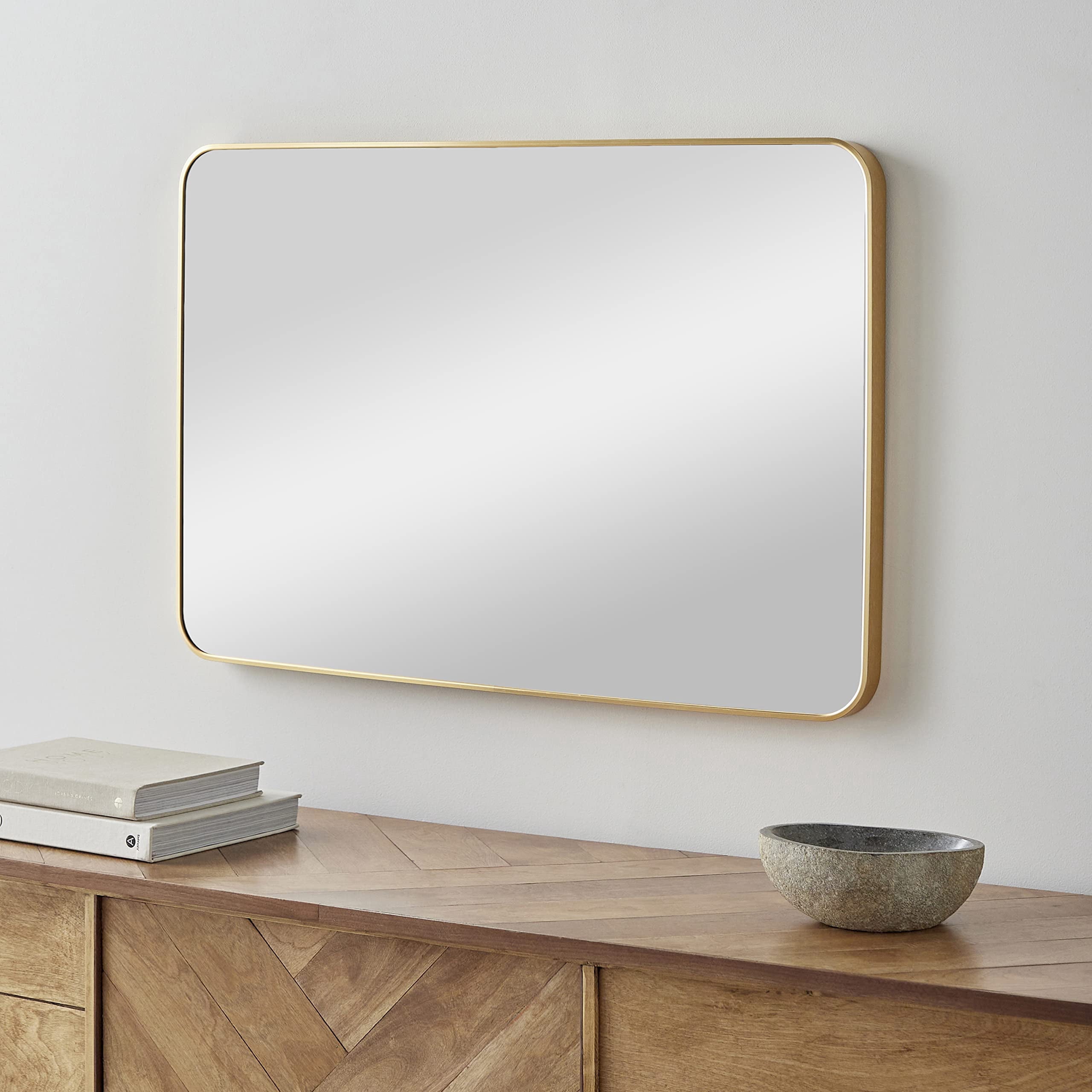 Mark&Day Mirrors, Renna Modern Rectangle Wall Mirror for Living Room ...